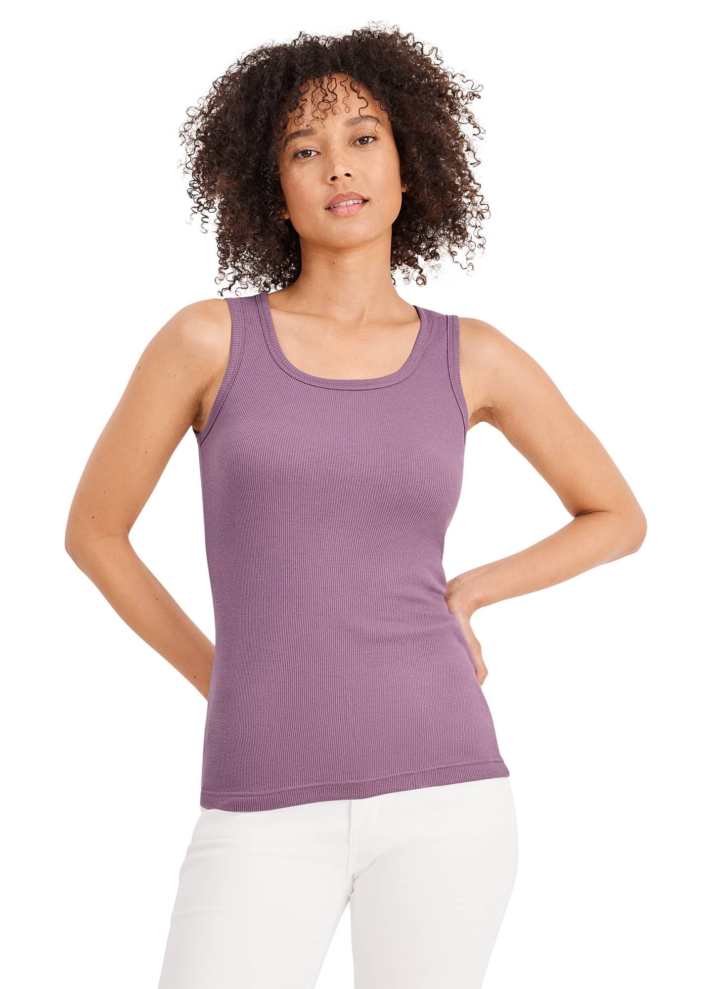 Jockey Women's 100% Cotton Rib Tank - Walmart.com