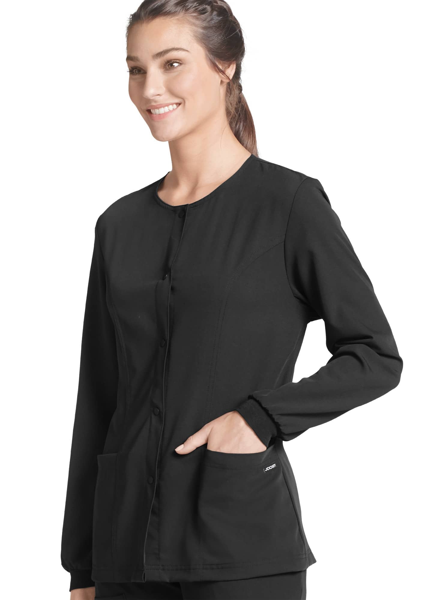 Jockey Women's Classic Round Neckline Snap Scrub Jacket - Walmart.com