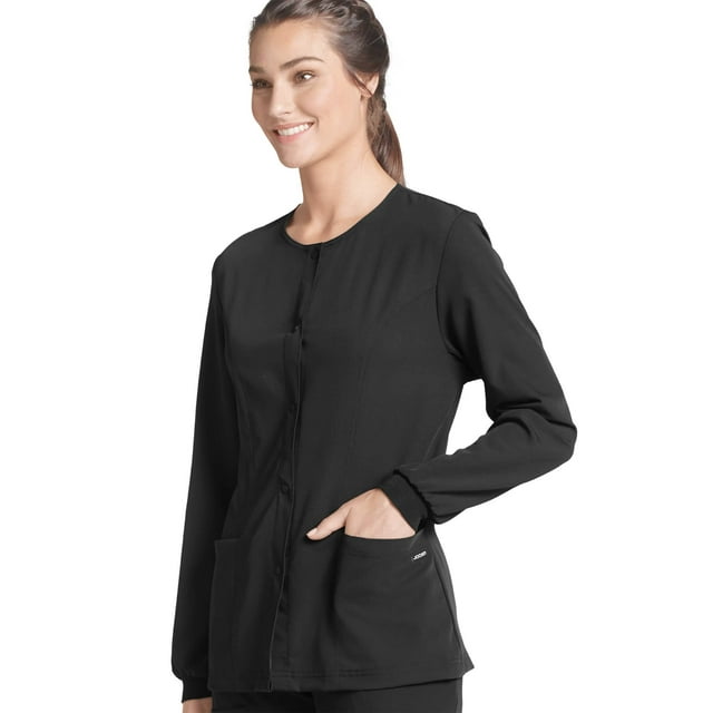 Jockey Women's Classic Round Neckline Snap Scrub Jacket - Walmart.com