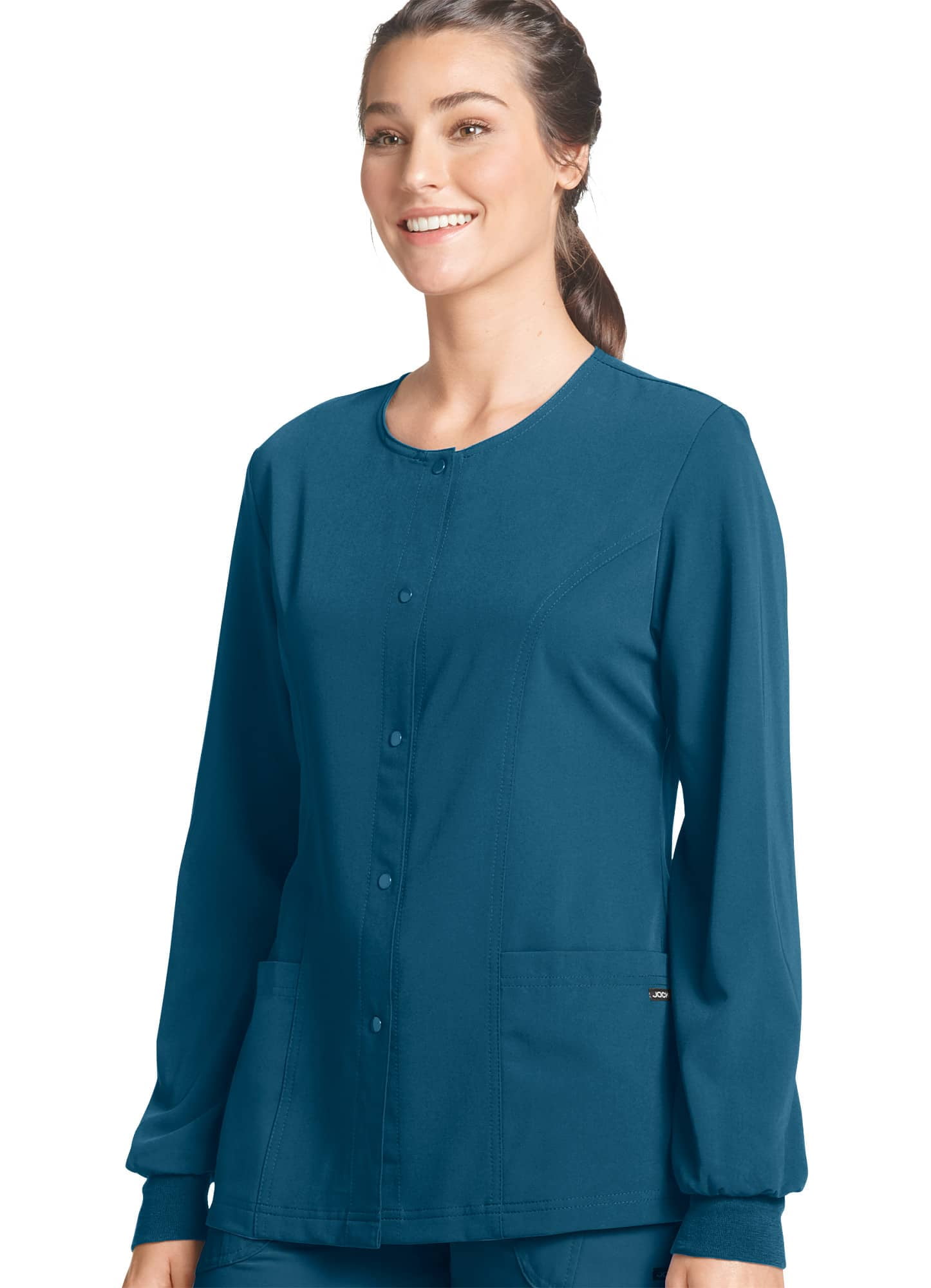 Jockey Women's Classic Round Neckline Snap Scrub Jacket - Walmart.com