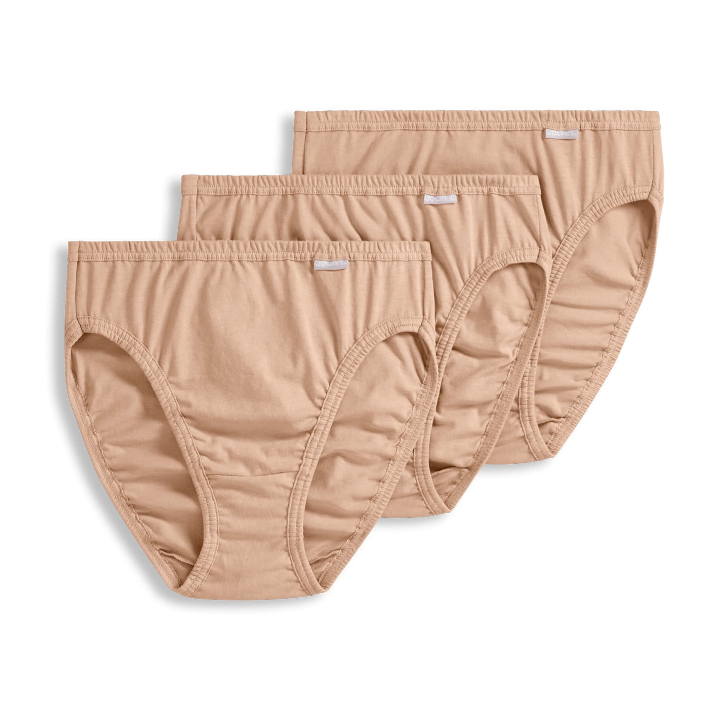 Jockey Women's Elance French Cut, 3 Pack, 100% Cotton, High Waisted ...