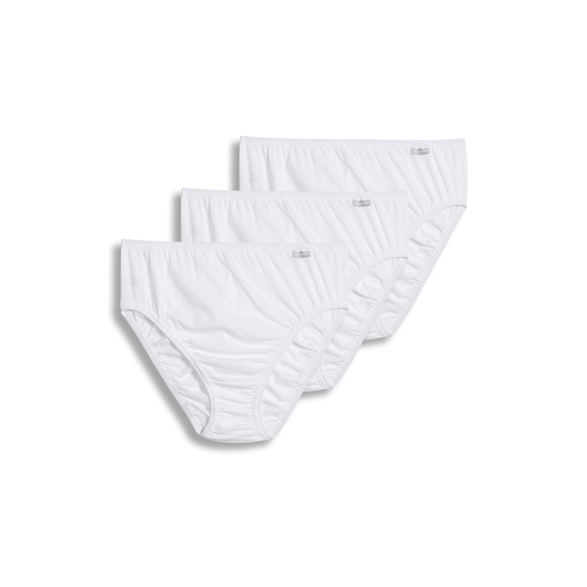 Jockey Women's Elance French Cut Underwear, 3 Pack, 100% Cotton, Full ...