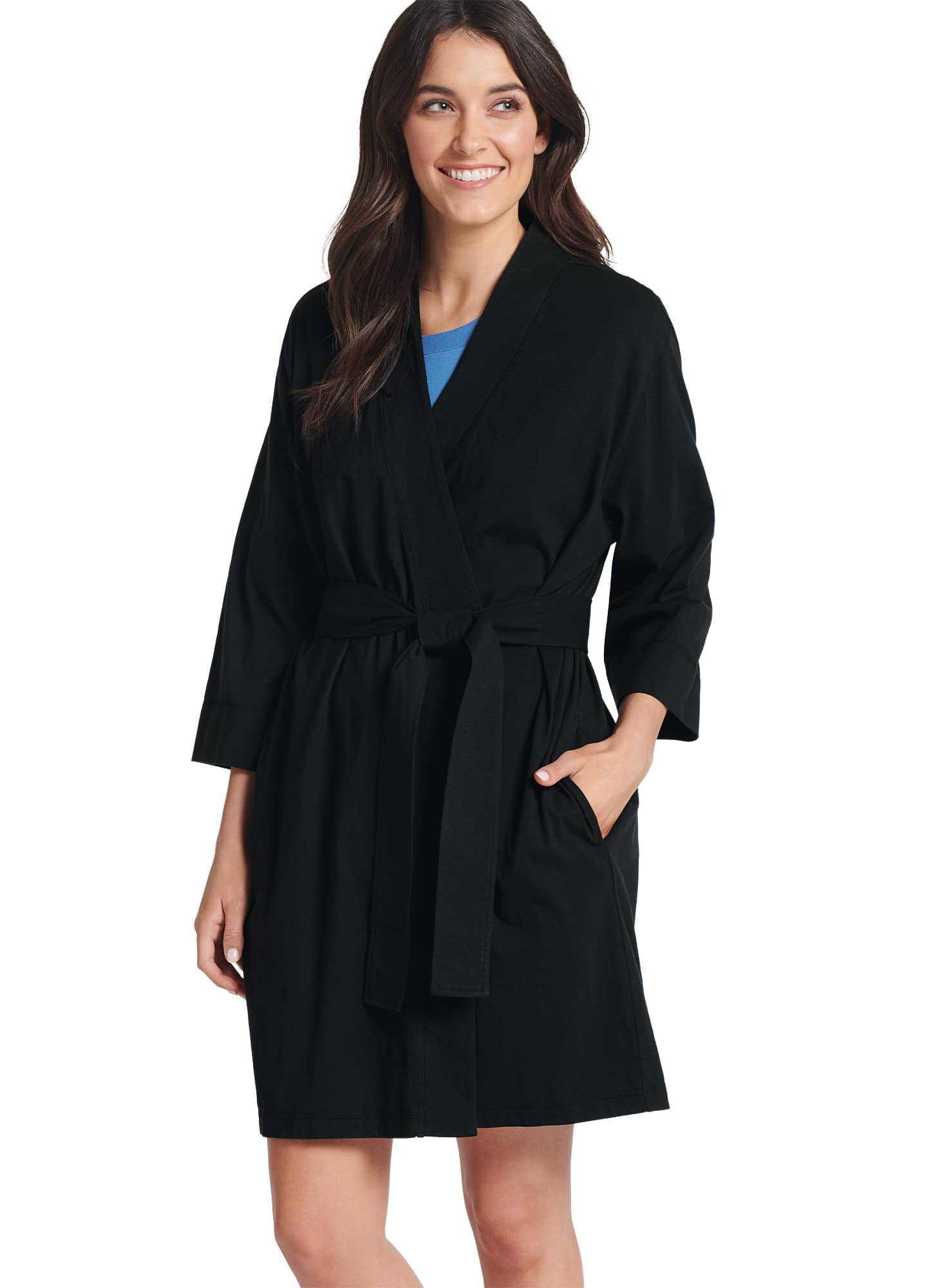 Jockey Women's Everyday Essentials 100% Cotton Short Robe - Walmart.com