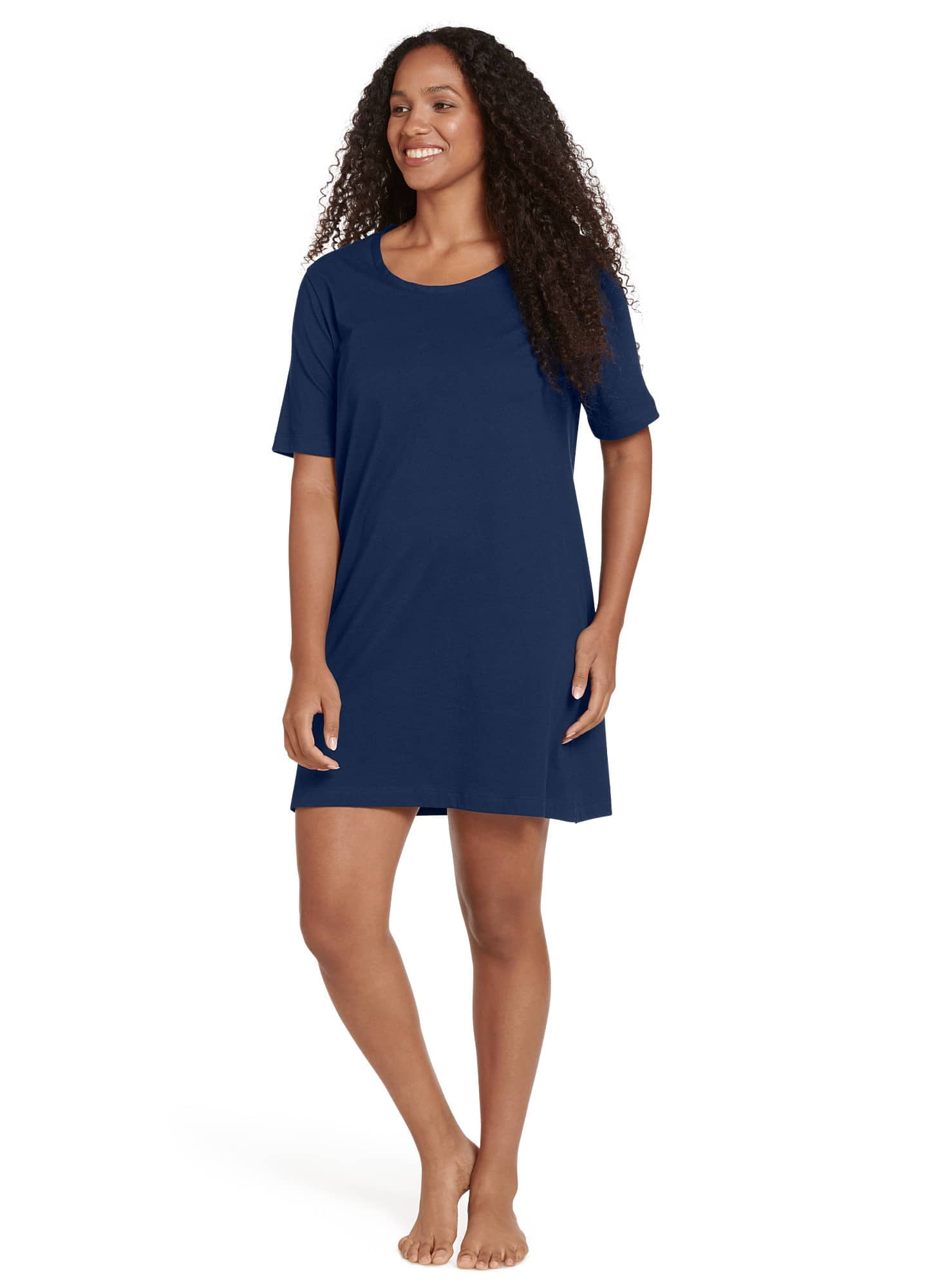 Jockey Women's Everyday Essentials 100% Cotton Short Sleeve Sleepshirt ...