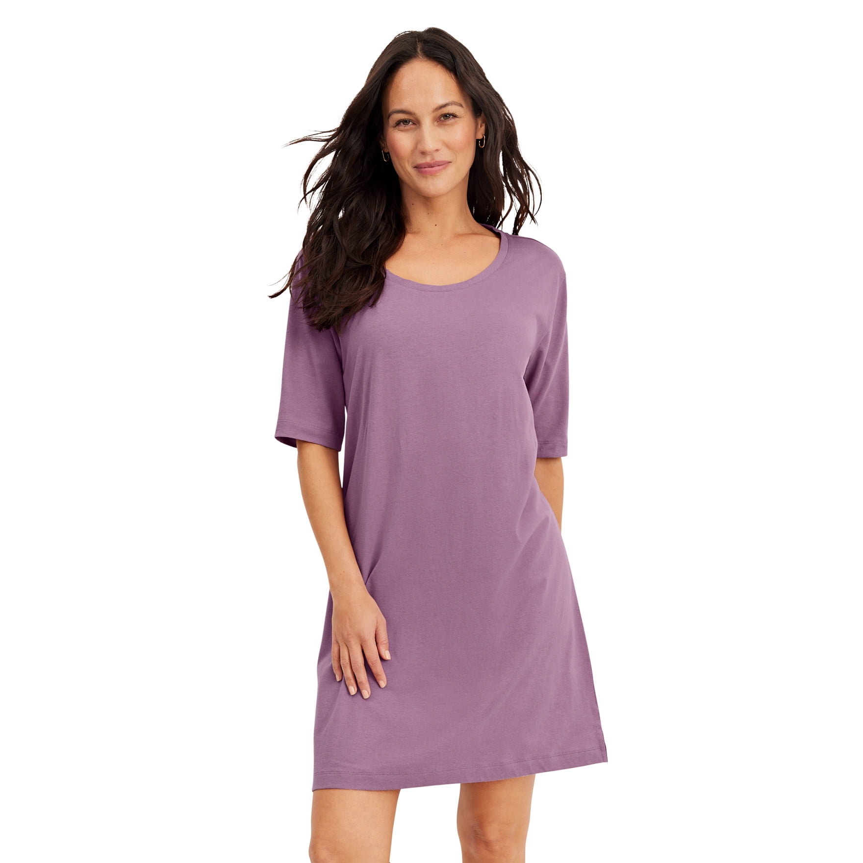 Jockey Women's Everyday Essentials 100% Cotton Short Sleeve Sleepshirt - Walmart.com