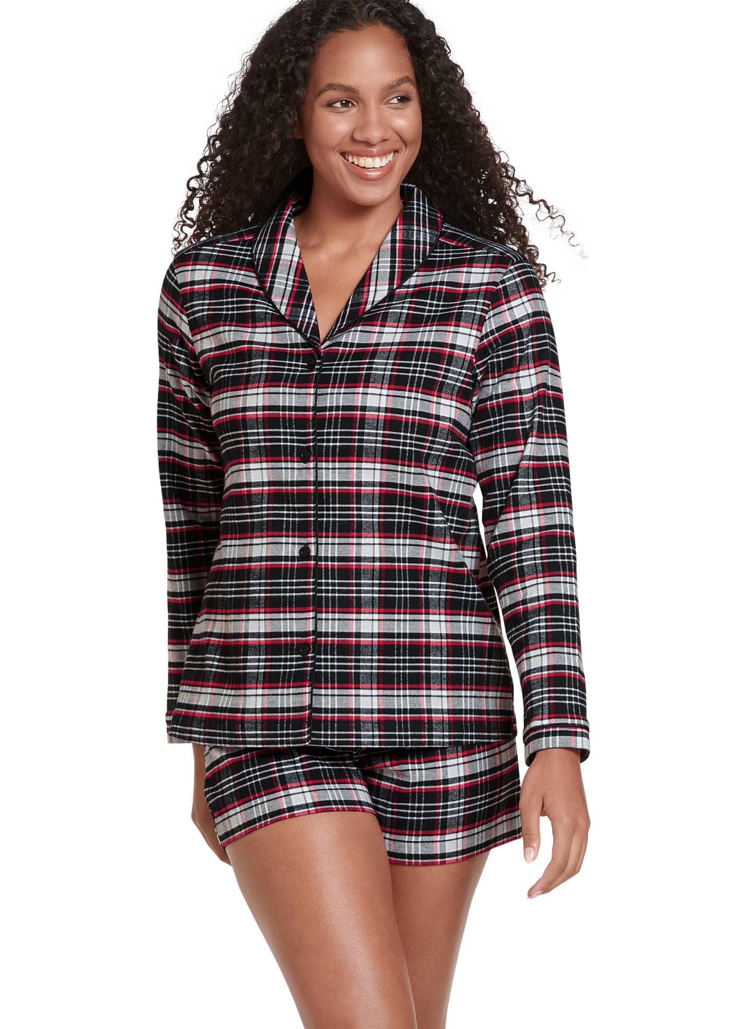 Jockey Women's Flannel Notch Collar Top - Walmart.com