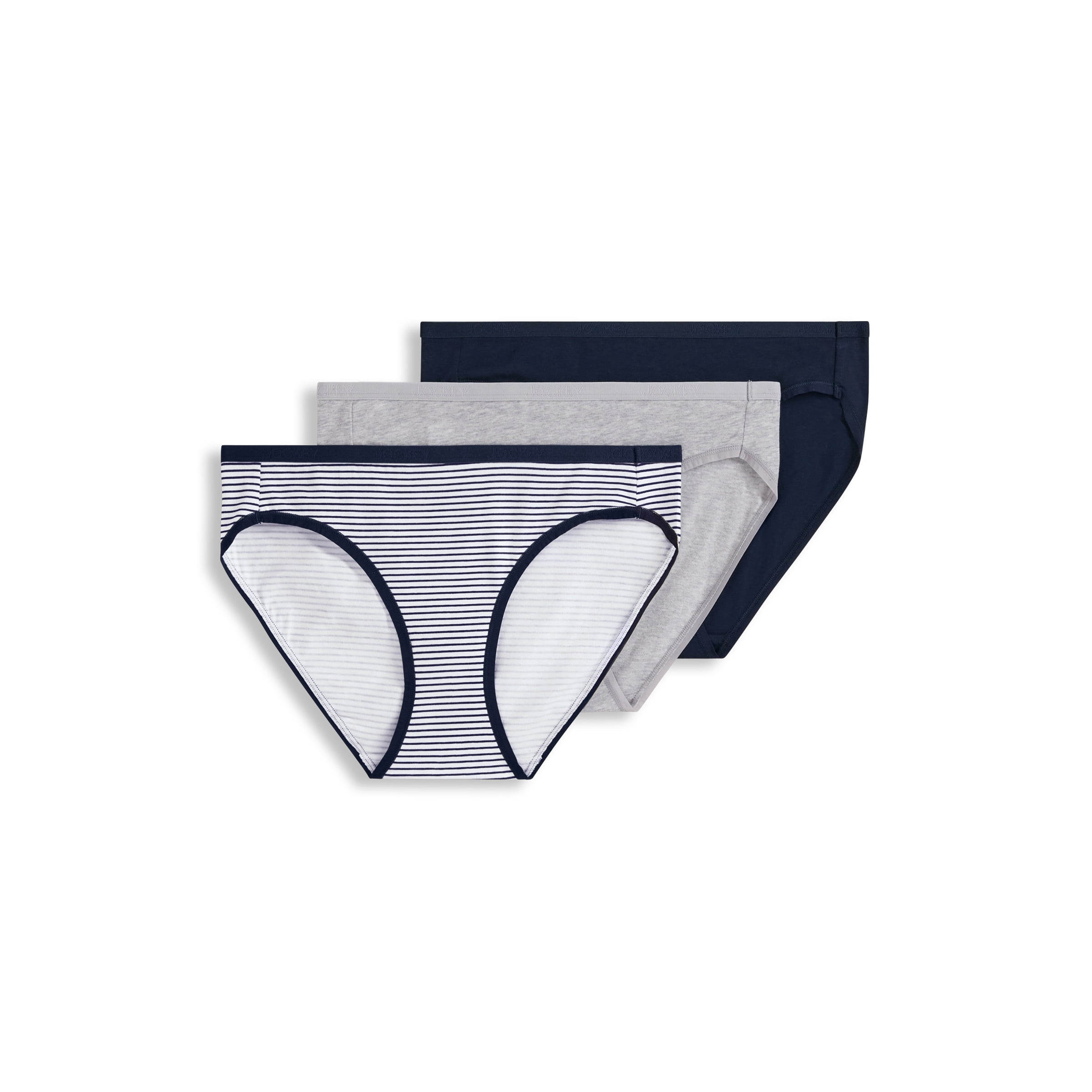 Jockey Women's Organic Cotton Stretch Logo Bikini - 3 Pack - Walmart.com