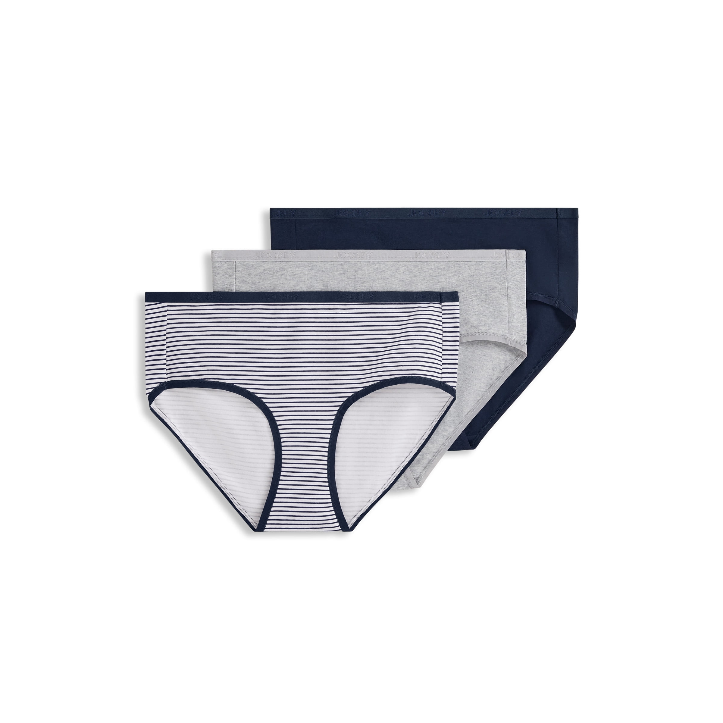 Jockey Women's Organic Cotton Stretch Logo Hipster - 3 Pack - Walmart.com