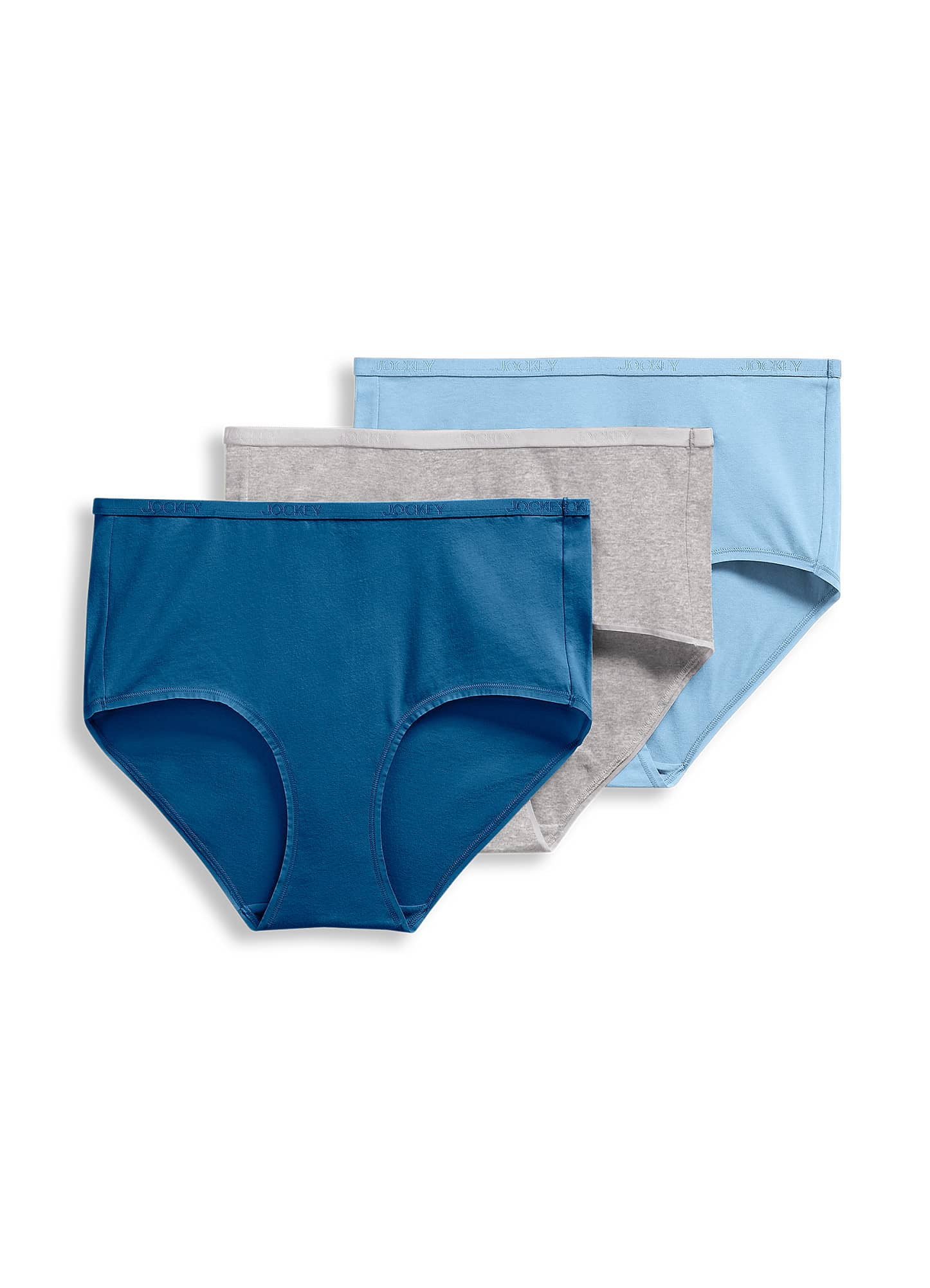 Jockey Women's Organic Cotton Stretch Logo Modern Brief - 3 Pack ...