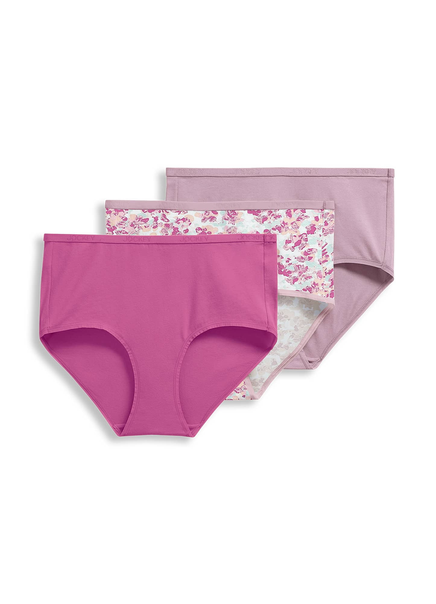 Jockey Women's Organic Cotton Stretch Logo Modern Brief - 3 Pack ...