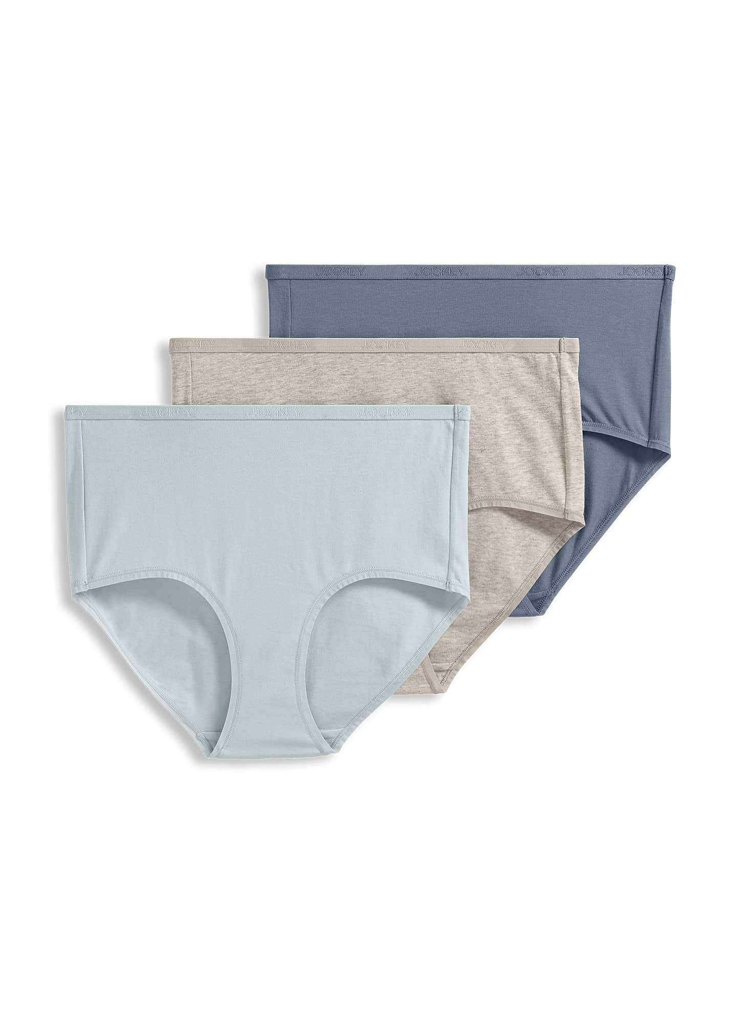 Jockey Women's Organic Cotton Stretch Logo Modern Brief - 3 Pack ...