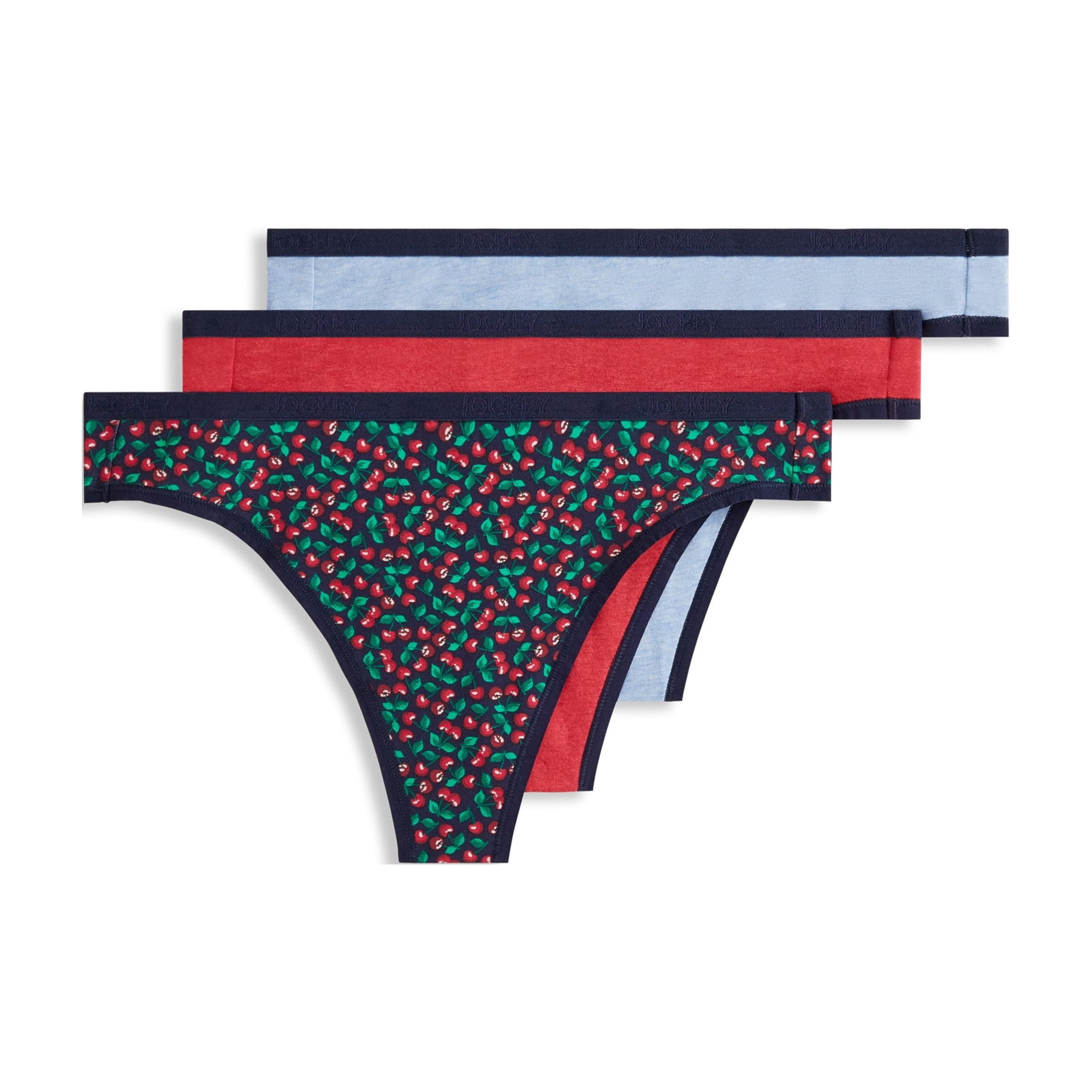 Jockey Women's Organic Cotton Stretch Logo Thong - 3 Pack - Walmart.com