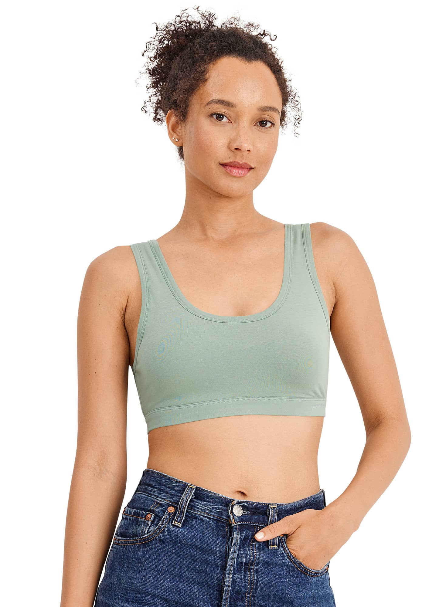 Jockey Women's Organic Cotton Stretch Tank Strap Bralette - Walmart.com