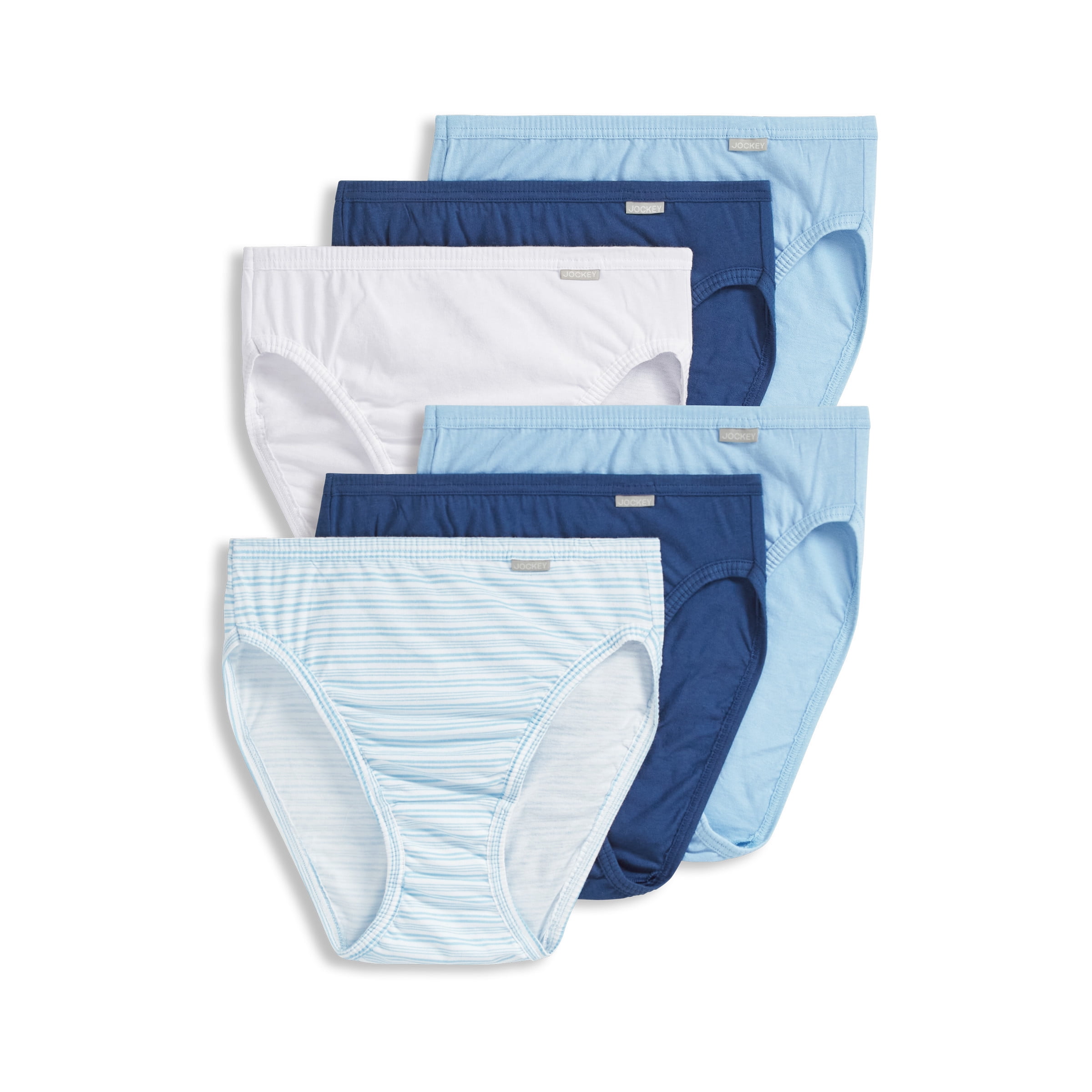 Jockey, Women's Plus Size Elance French Cut, 6 Pack, Full Coverage ...