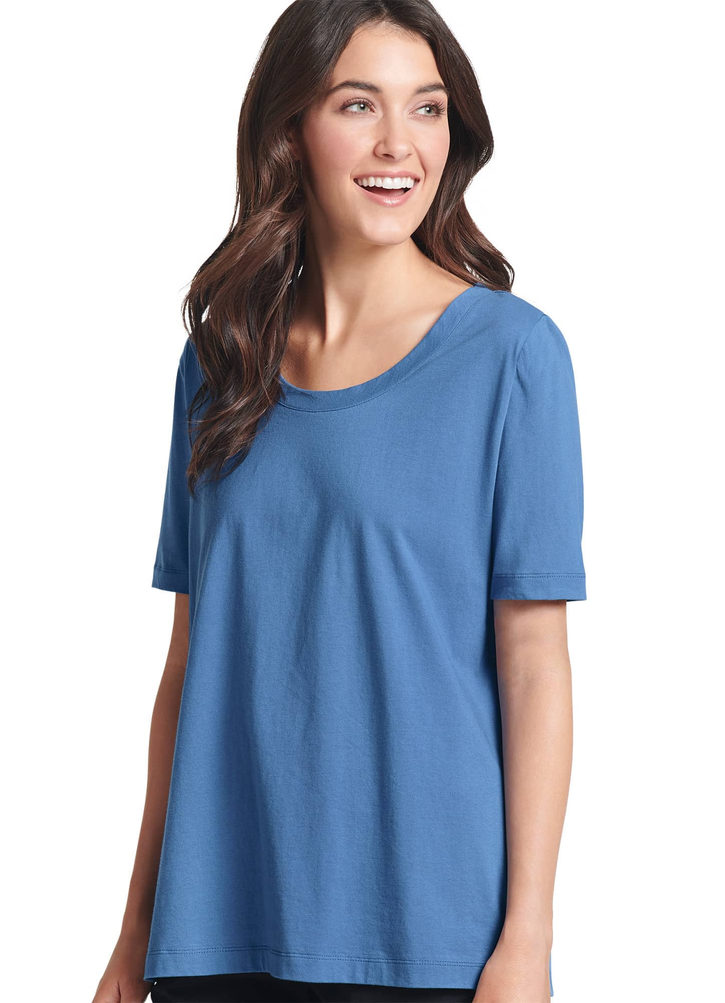 Jockey Women's Plus Size Everyday Essentials Cotton Crew Neck Sho ...