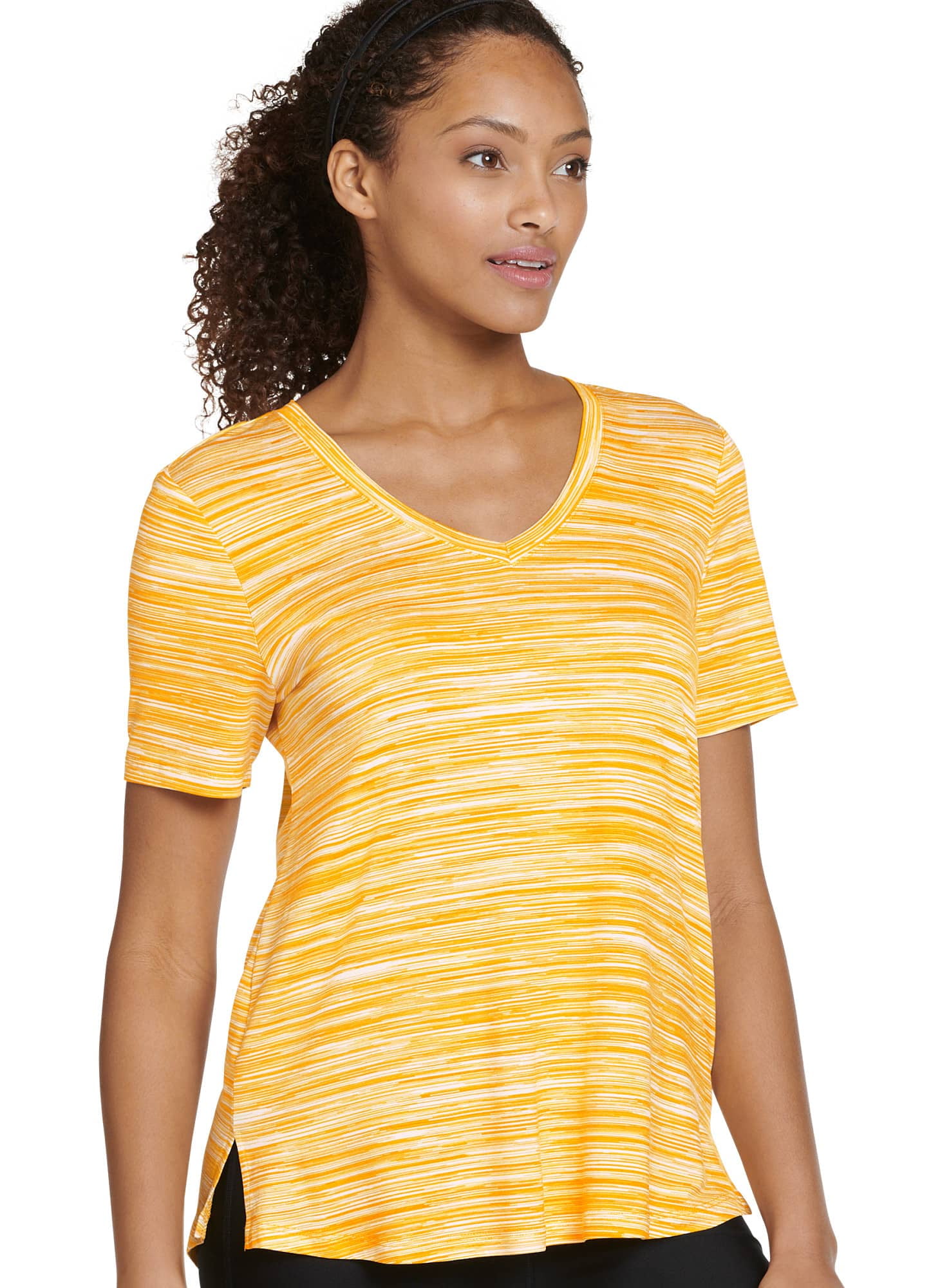 Jockey Women's Stretch Knit V-Neck Tee with Side Slits - Walmart.com