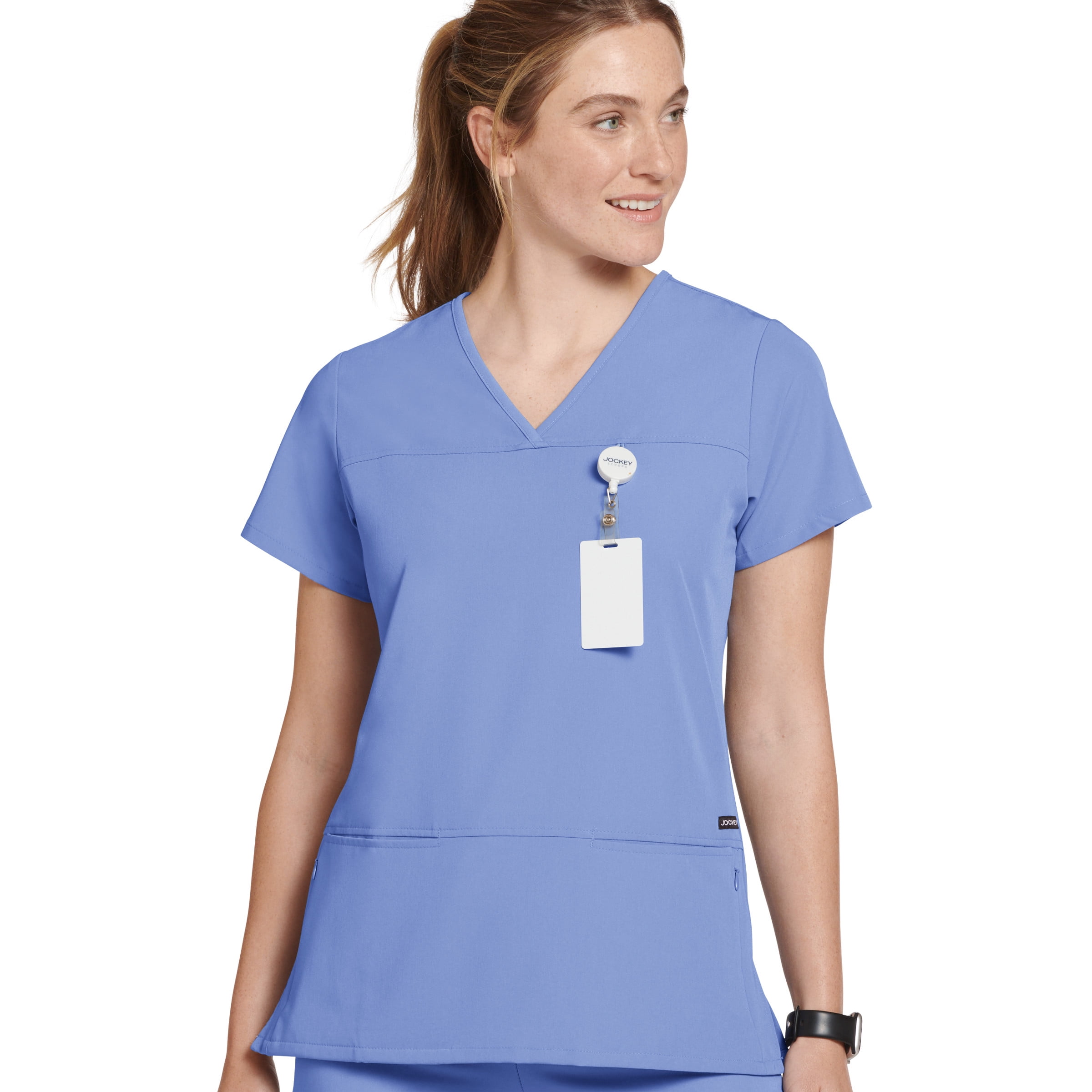 Jockey Women's True Fit Crossover V-Neck Scrub Top - Walmart.com