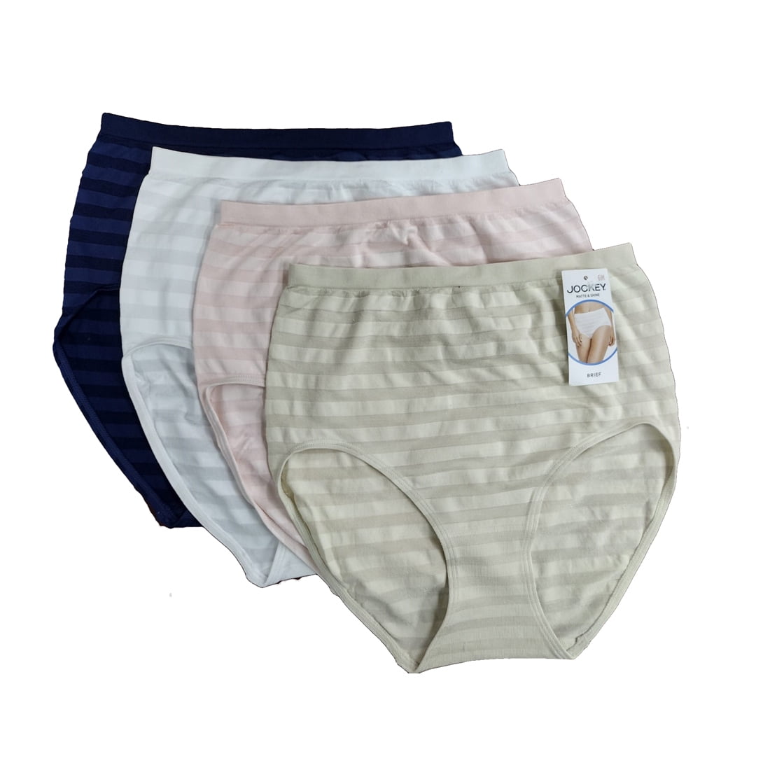 Jockey Women's Underwear Matte & Shine Seamfree Modern Brief 4 Pack ...