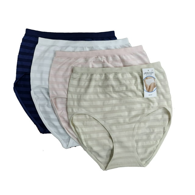 Jockey Women's Underwear Matte & Shine Seamfree Modern Brief 4 Pack ...