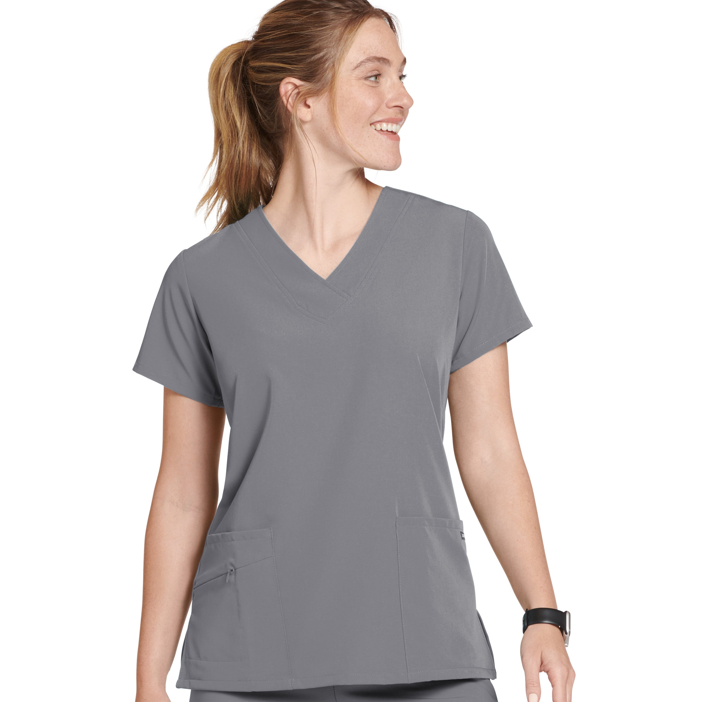 Jockey Women's V-Neck Crossover Scrub Top - Walmart.com
