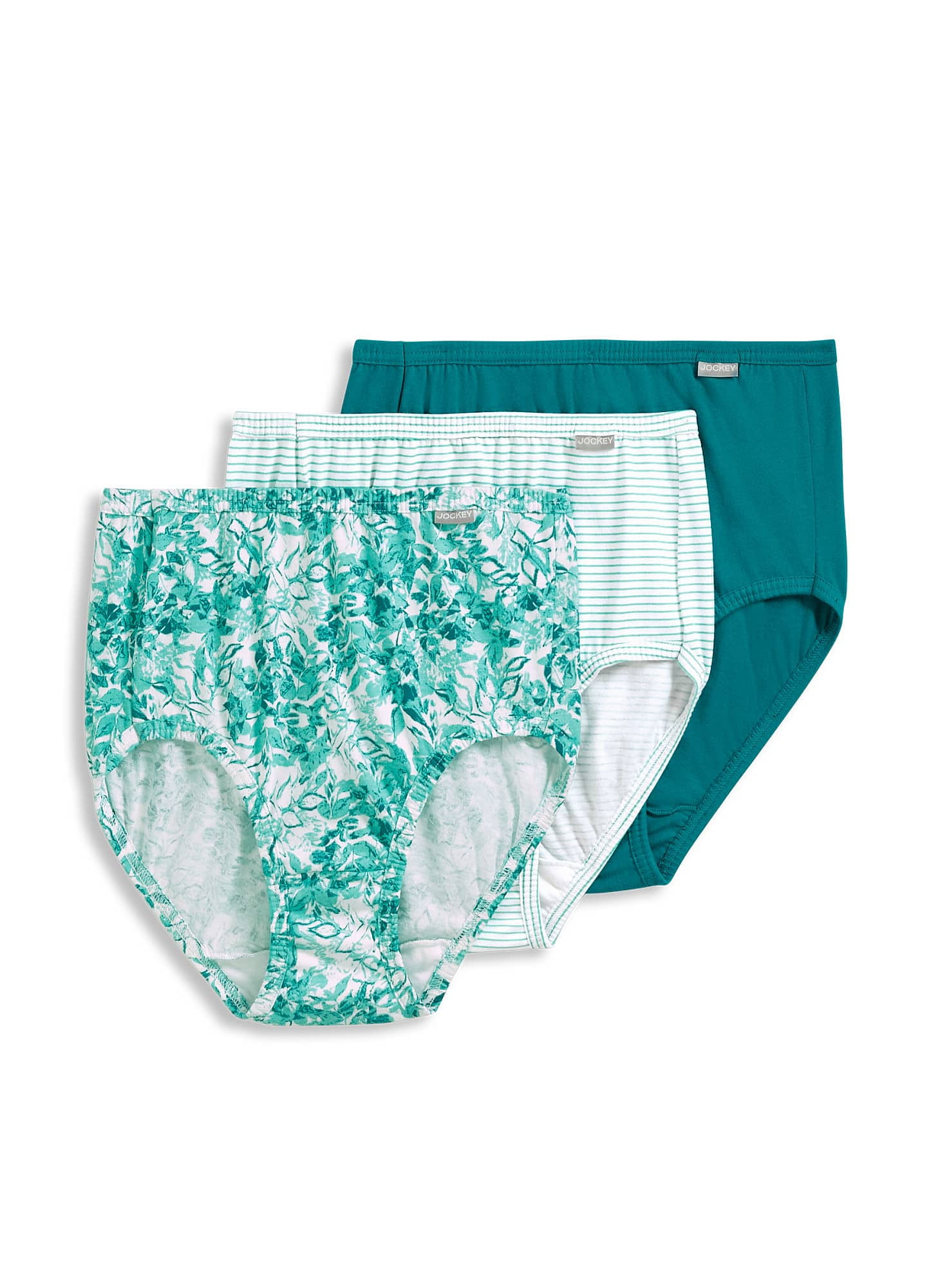 Jockey Womens Elance Brief 3 Pack Underwear Briefs 100% cotton ...