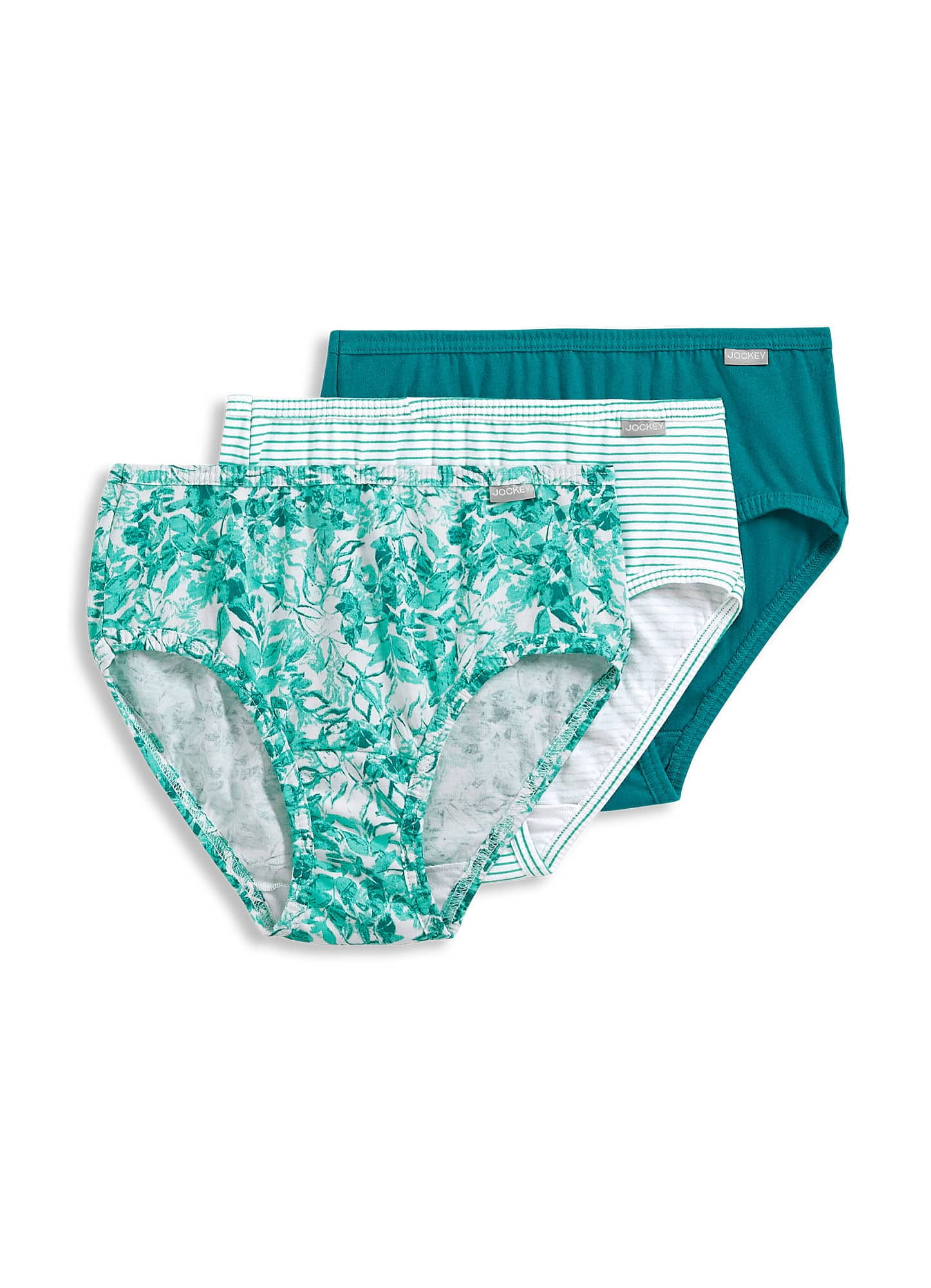 Jockey Womens Elance Hipster 3 Pack Underwear Hipsters 100% cotton ...