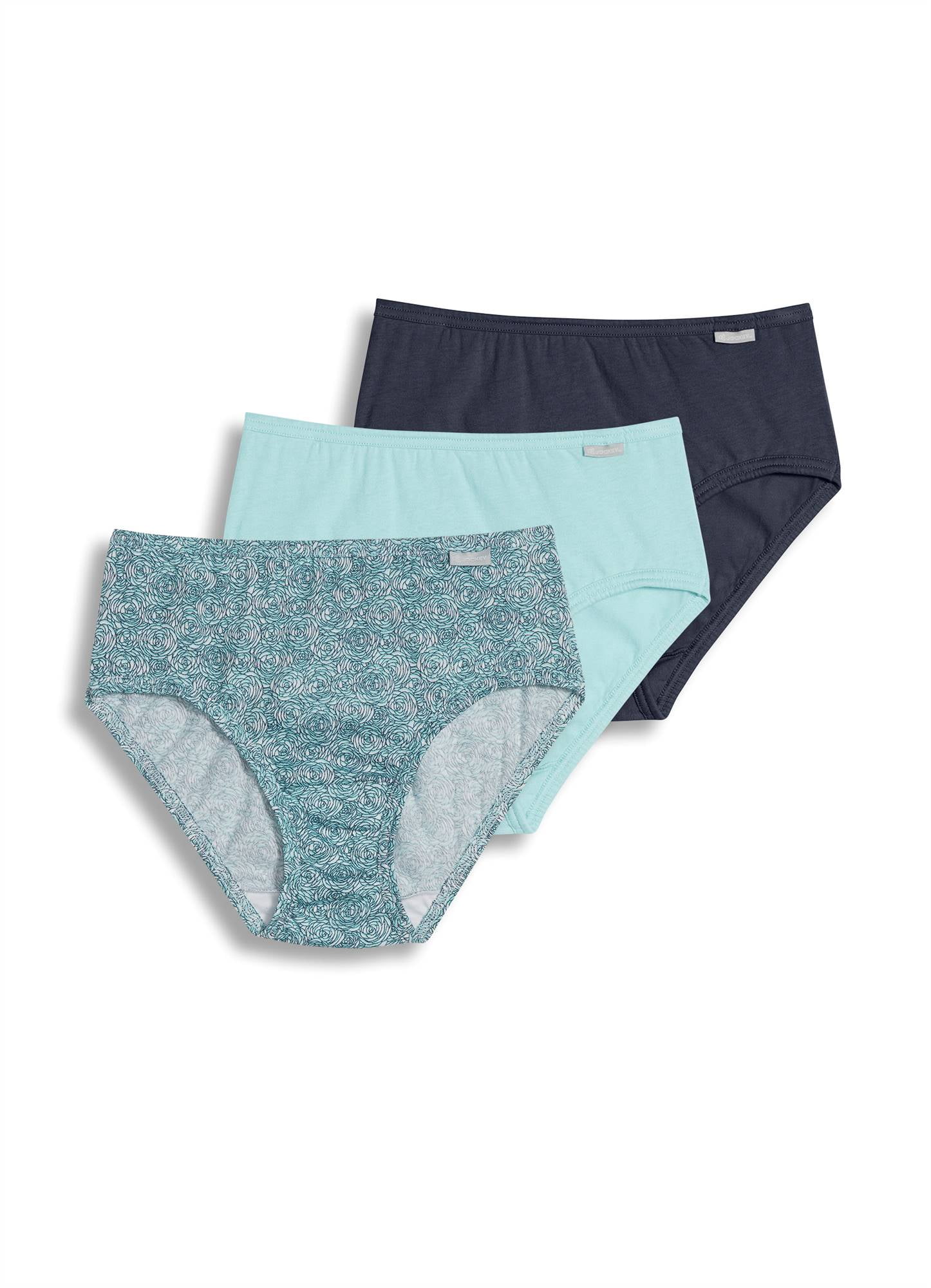 Jockey Womens Elance Hipster 3 Pack Underwear Hipsters 100% cotton ...