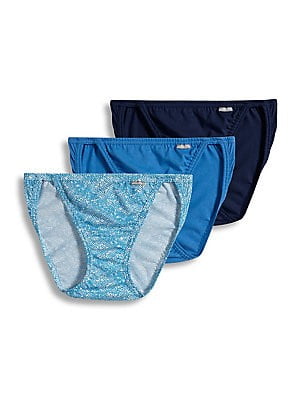 Jockey Womens Elance String Bikini 3 Pack Underwear String Bikinis 100% ...