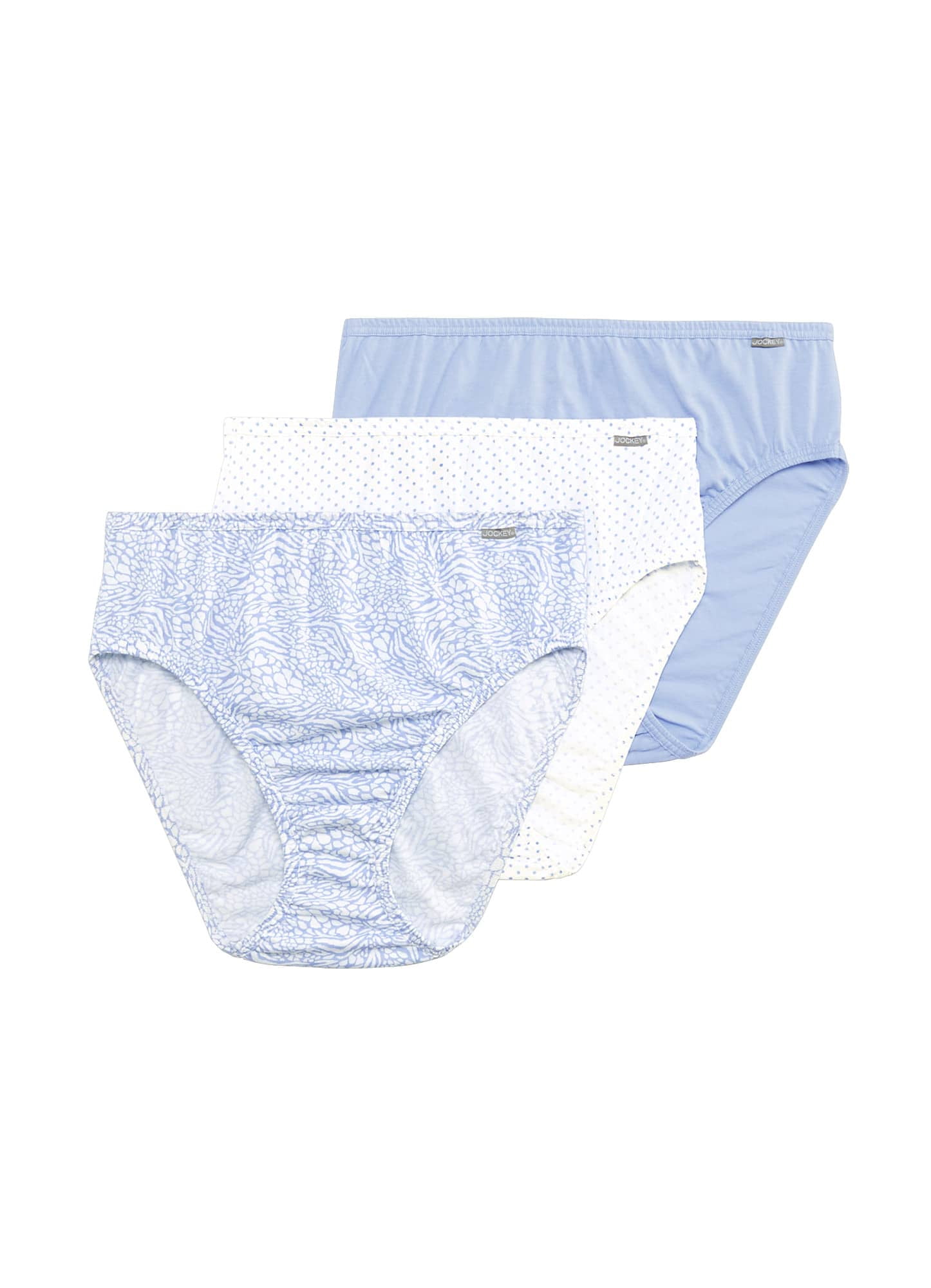 Jockey Womens Plus Size Elance French Cut 3 Pack Underwear Cuts 100
