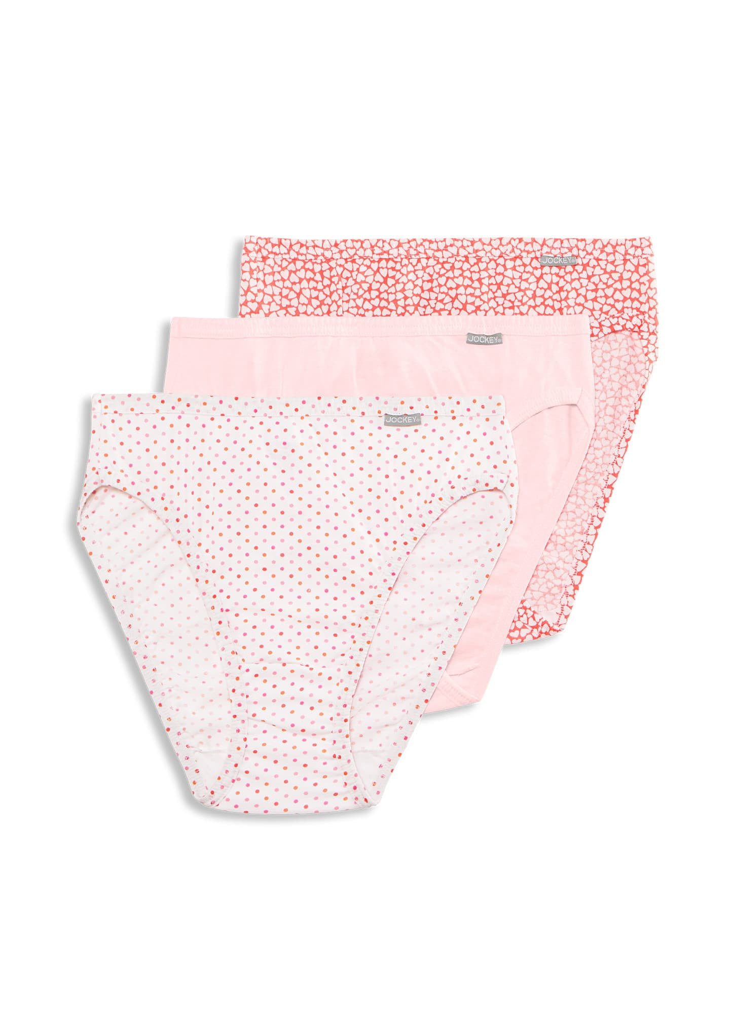 Jockey Womens Plus Size Elance French Cut 3 Pack Underwear Cuts 100% ...