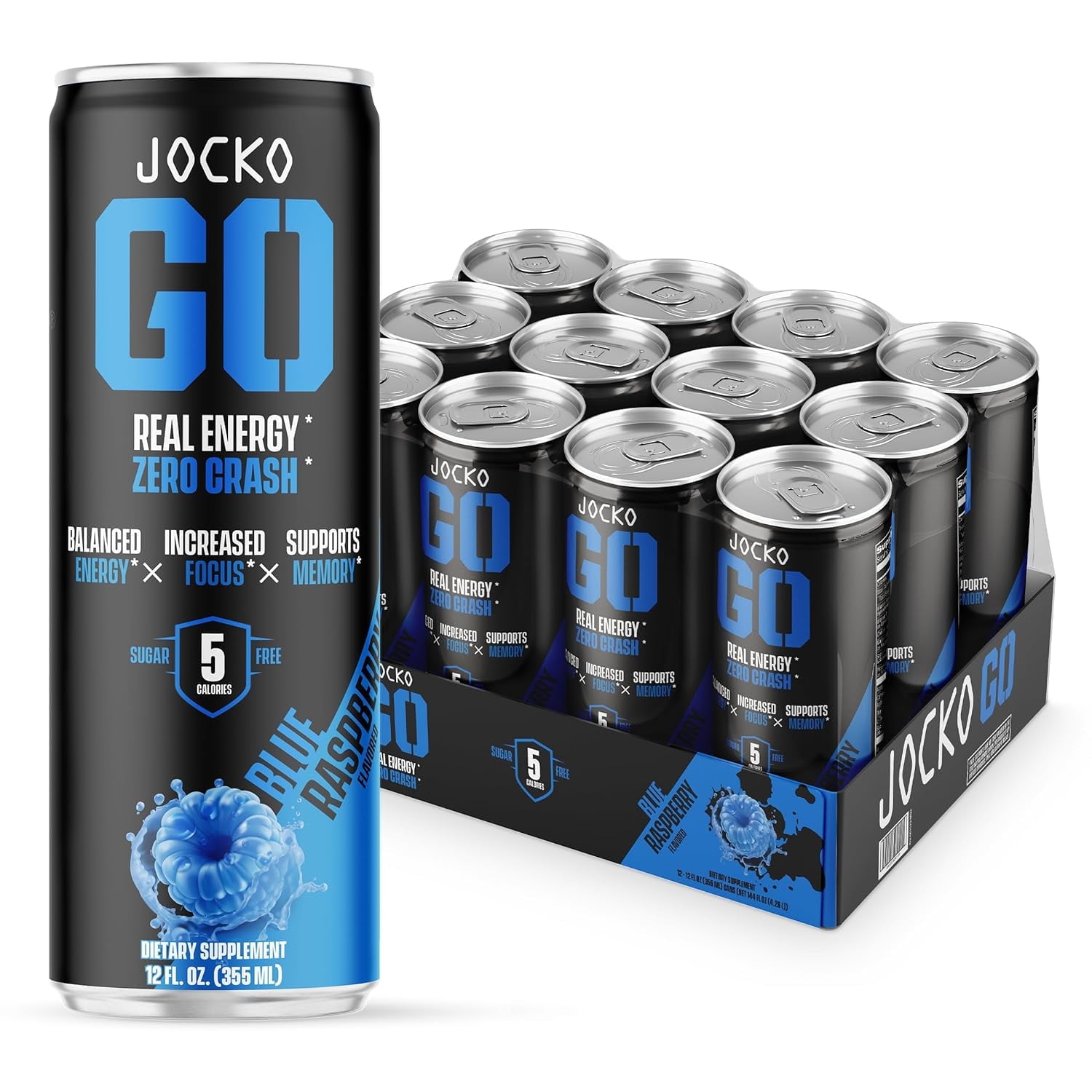 Jocko GO Energy Drink - KETO, Vitamin B12, Vitamin B6, Electrolytes ...
