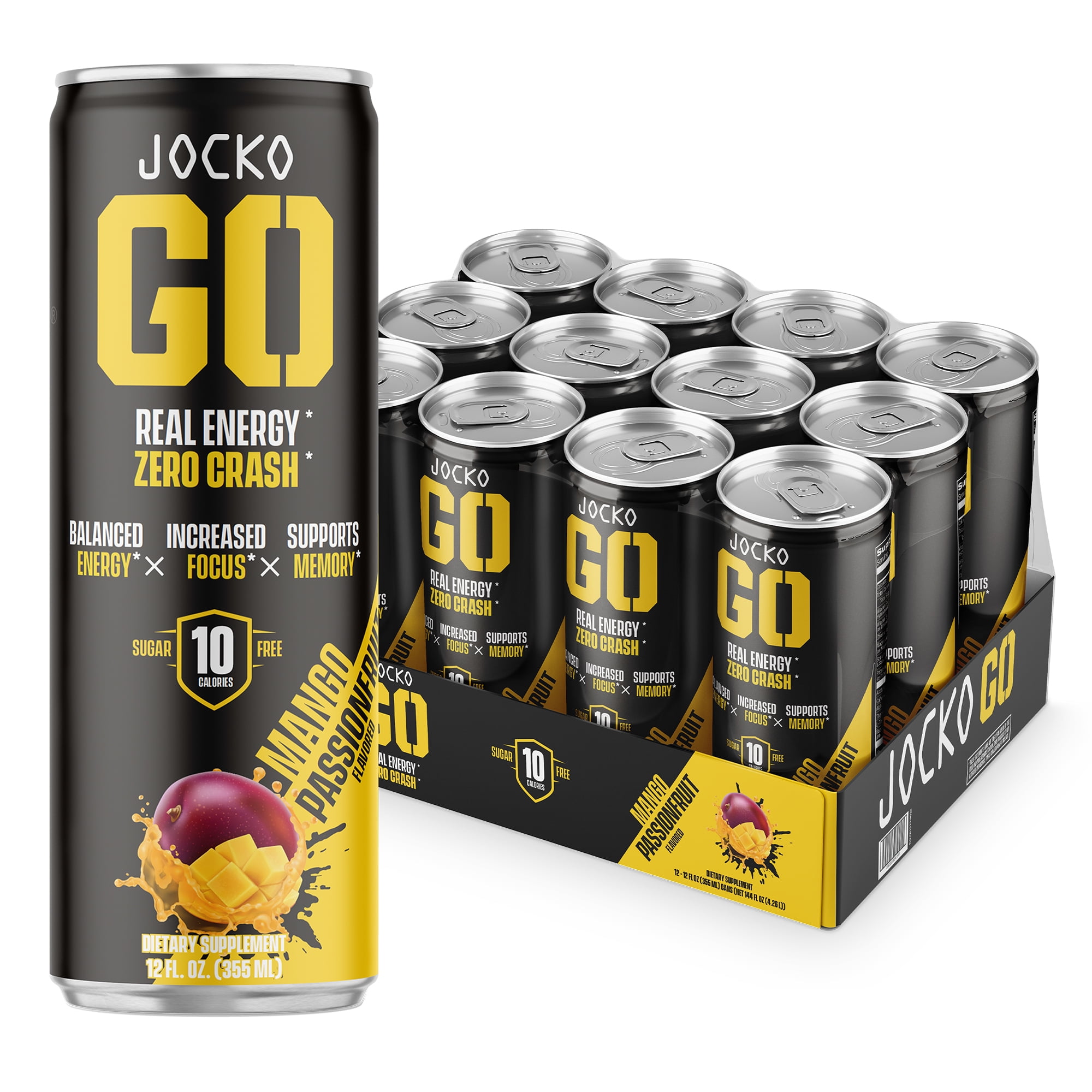 Jocko GO Energy Drink - KETO, Vitamin B12, Vitamin B6, Electrolytes ...
