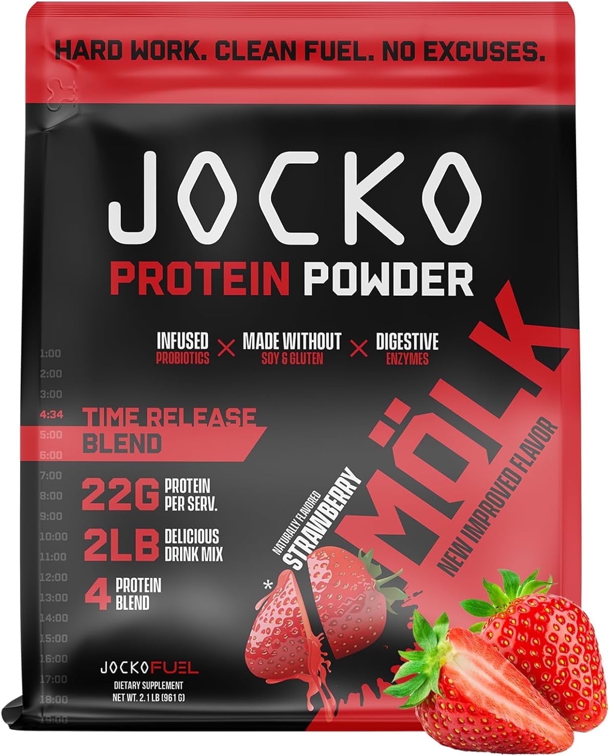 Jocko Mölk Whey Protein Powder 22g Sugar-Free Monk Fruit Blend - 31 ...