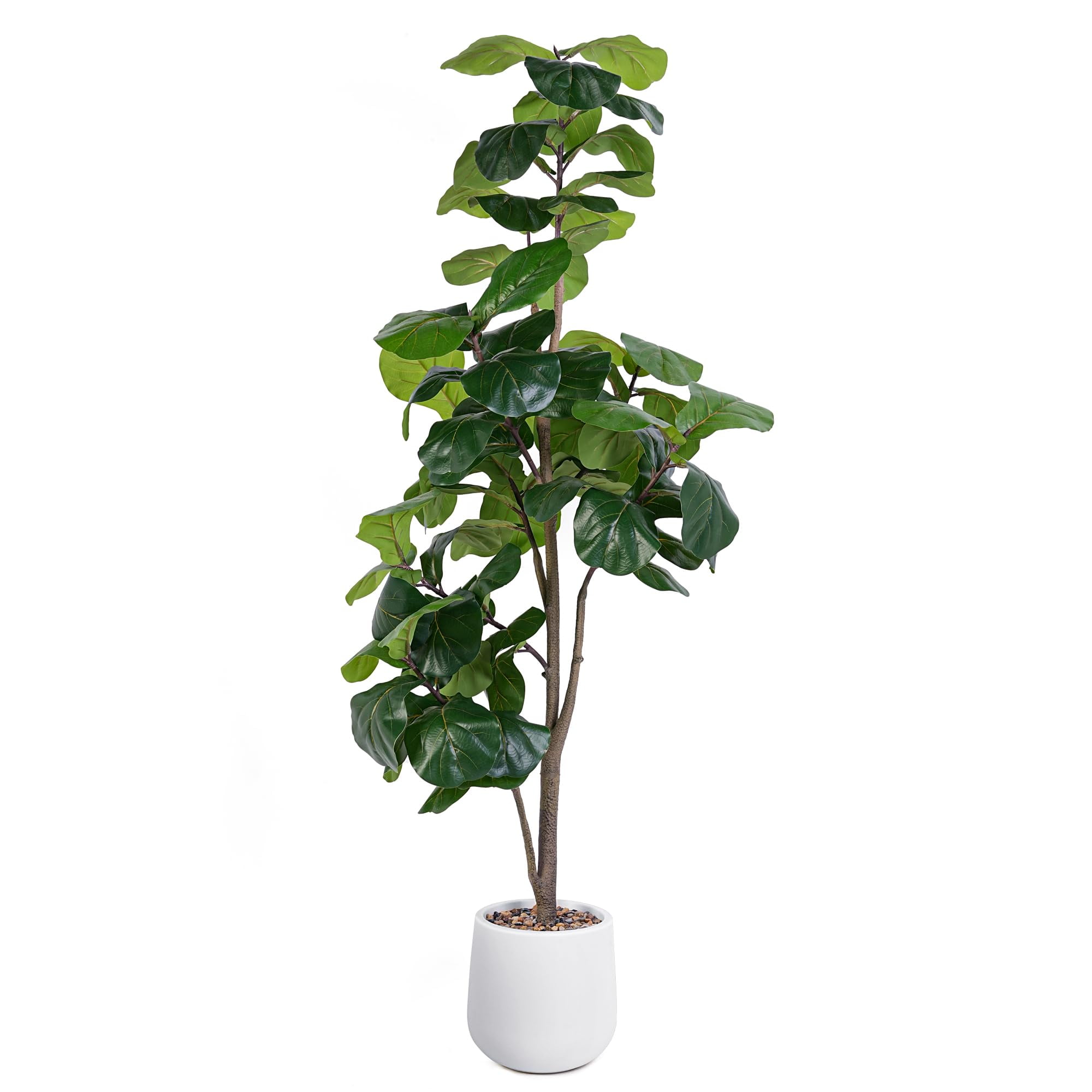 Jocoevol Artificial Fiddle Leaf Tree, 6ft Faux Plant Ficus Lyrata Trees ...