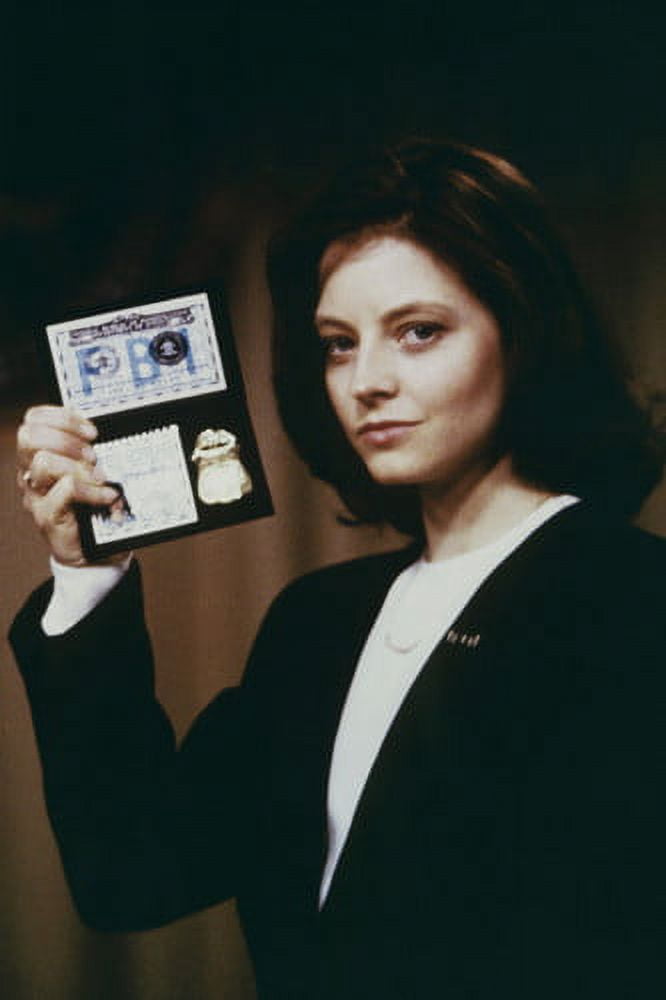 Jodie Foster in The Silence of the Lambs holding up her FBI badge 24x36 ...