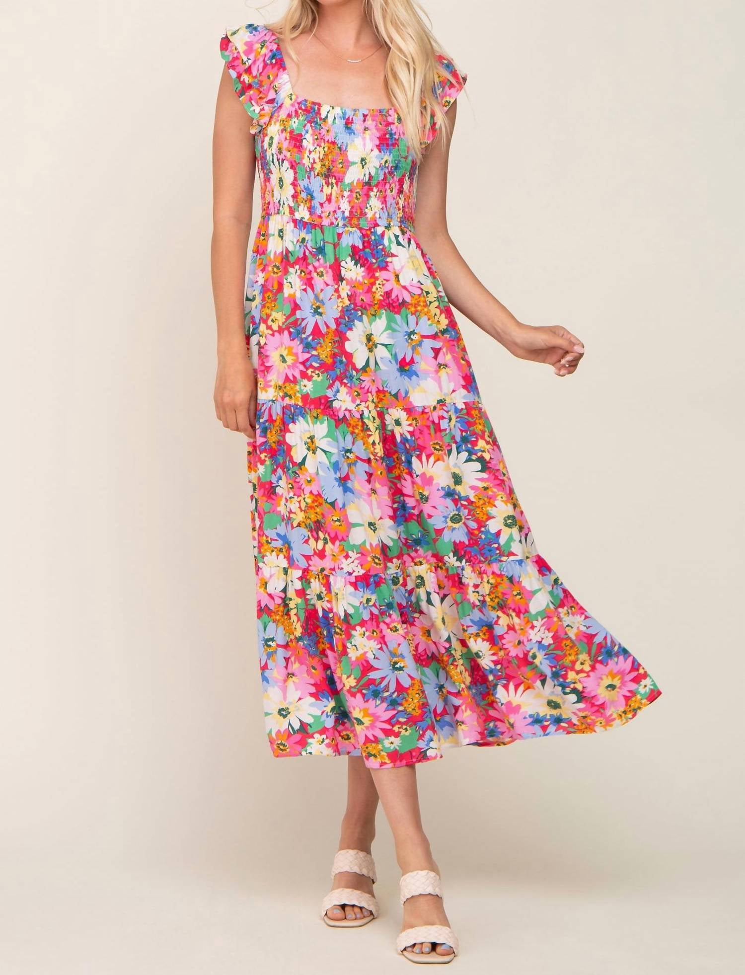 Jodifl Walk In The Flowers Maxi Dress - Walmart.com