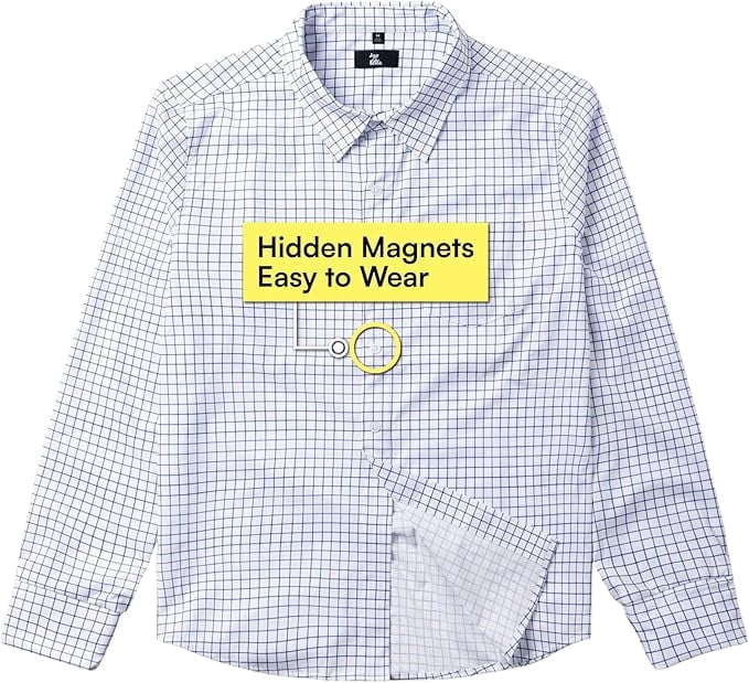 Joe & Bella Magnetic Button Shirt for Men, Adaptive Clothing for Men ...