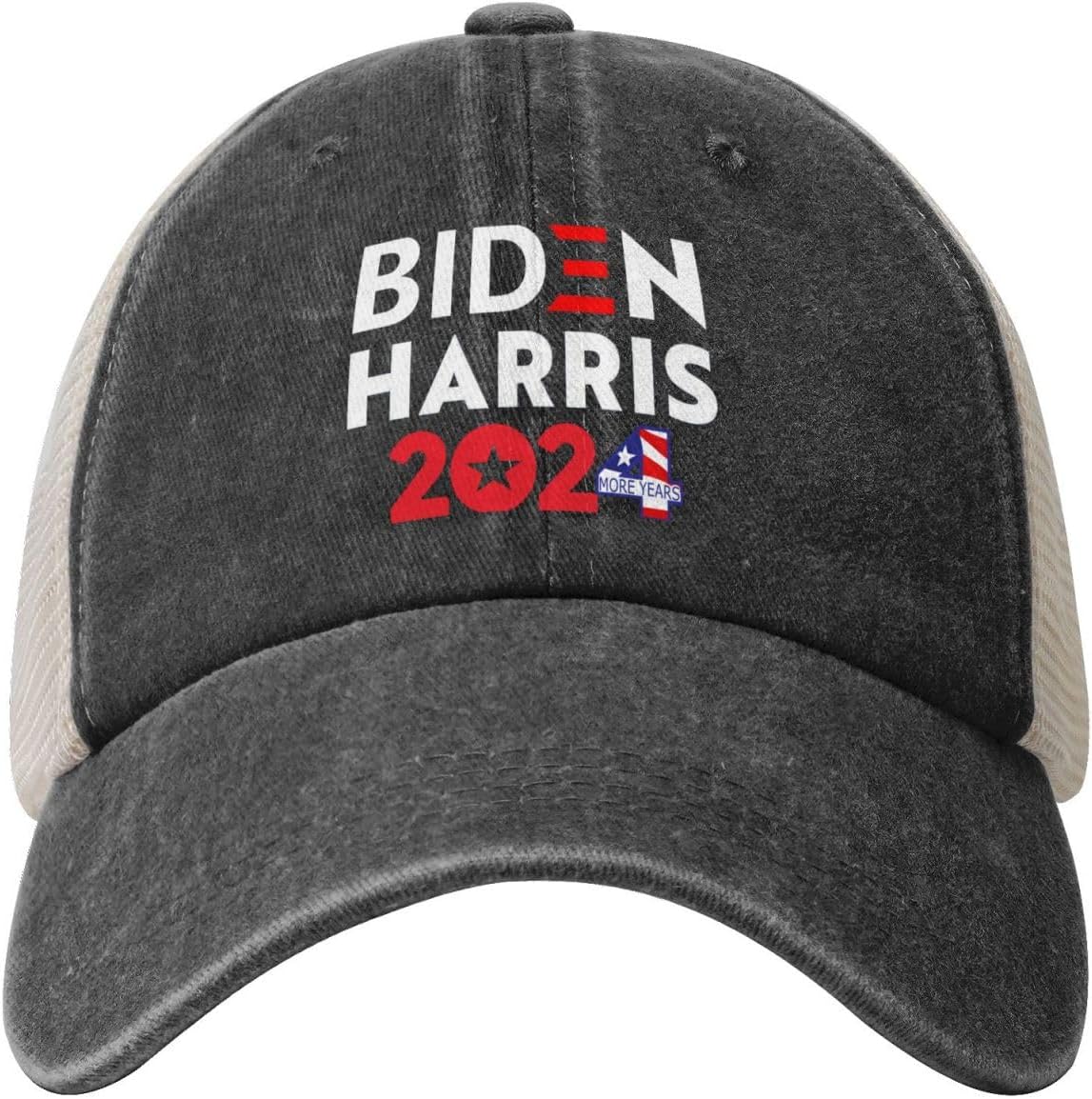 Joe Biden Kamala Harris 2024 Election 4 More Years Mesh Baseball Cap ...