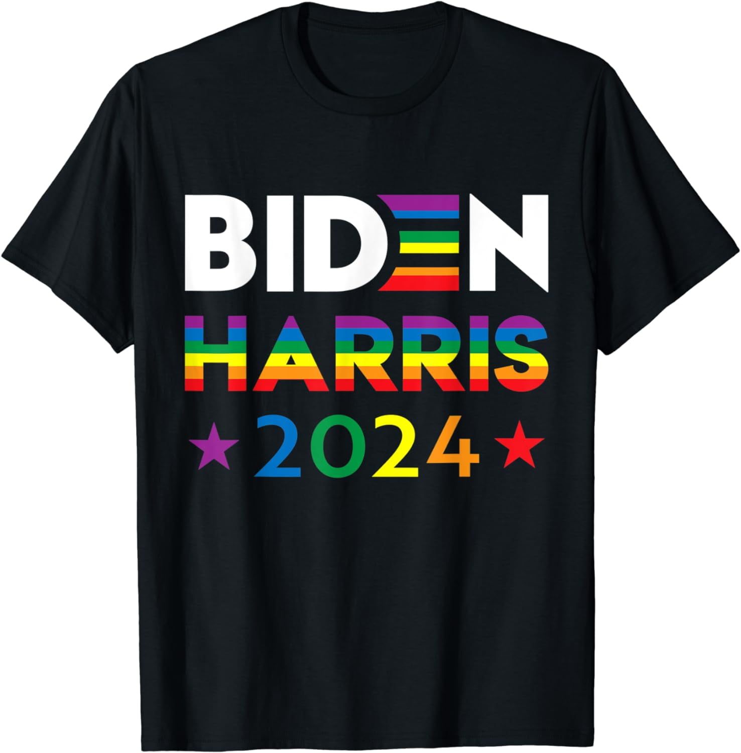 Joe Biden Kamala Harris 2024 Rainbow Gay Pride LGBT Election T-Shirt ...