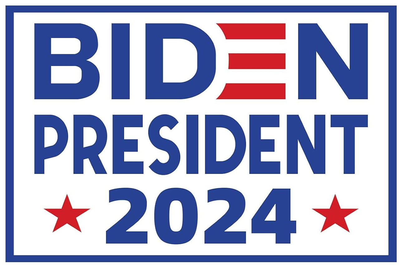 Joe Biden for President Tin Sign, Voted for Biden 2024 Election For ...