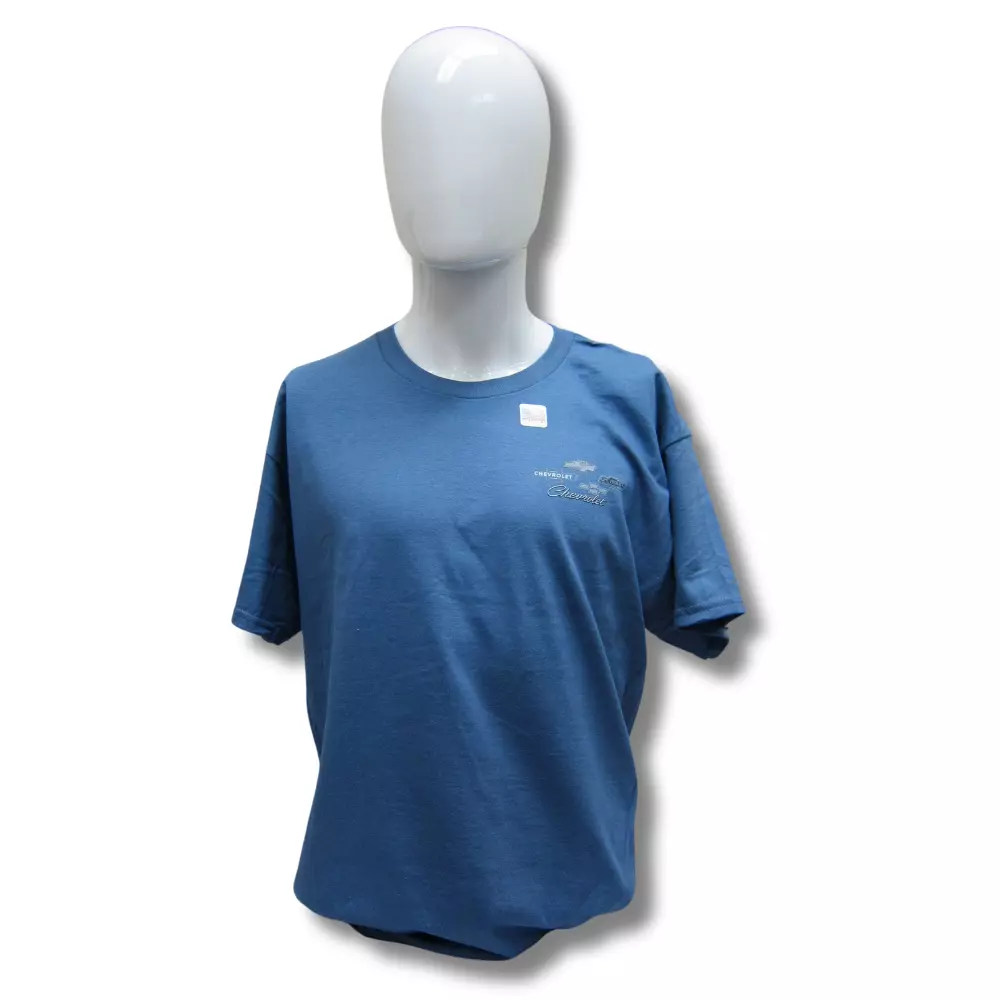 Joe Blow T's Chevrolet 1911 - Present Mixed Logos Blue Cotton Preshrunk ...