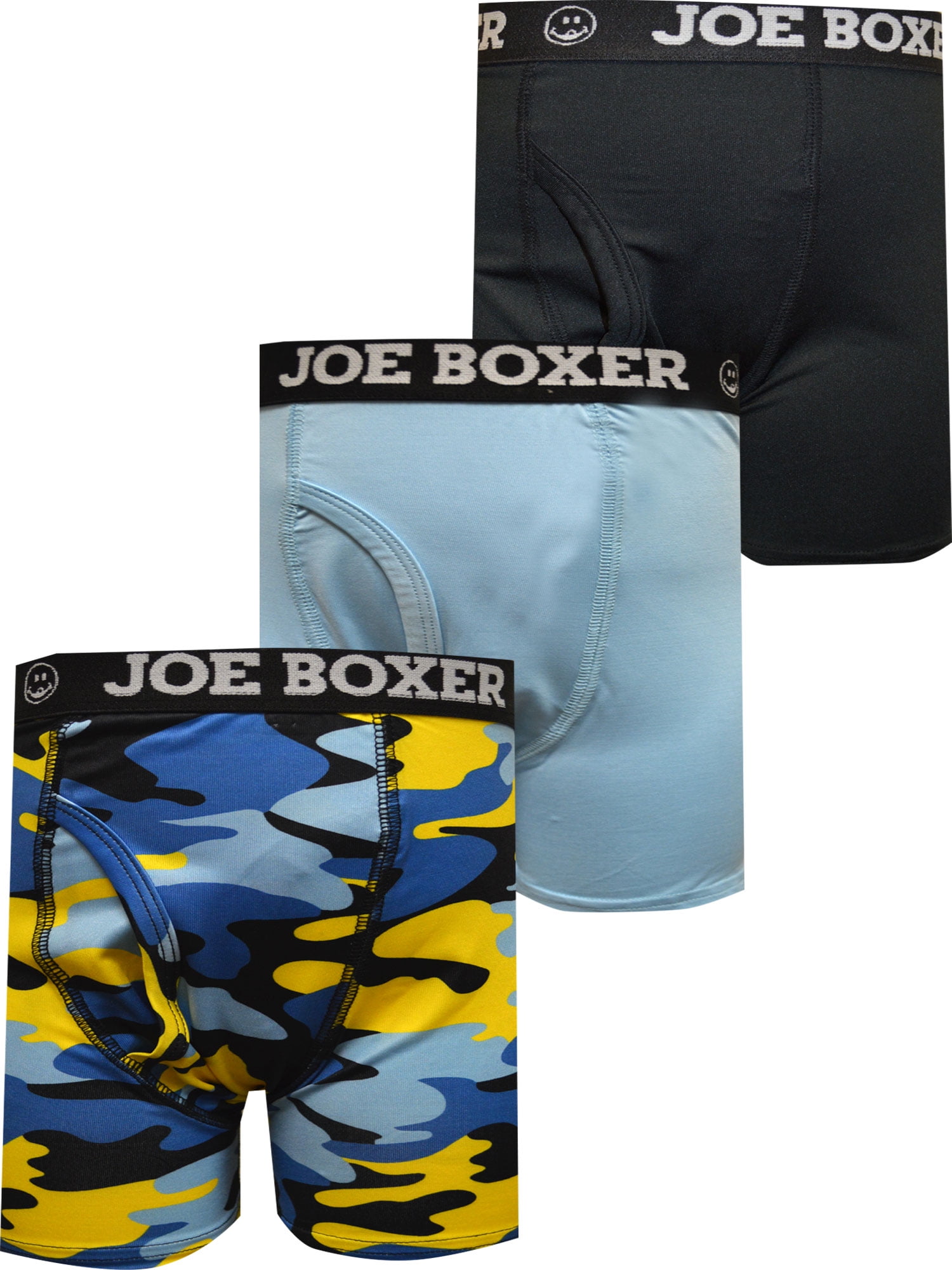 Joe Boxer Boys Joe Boxer Kids Blue Camo Performance Fabric 3 Pack Boxer ...