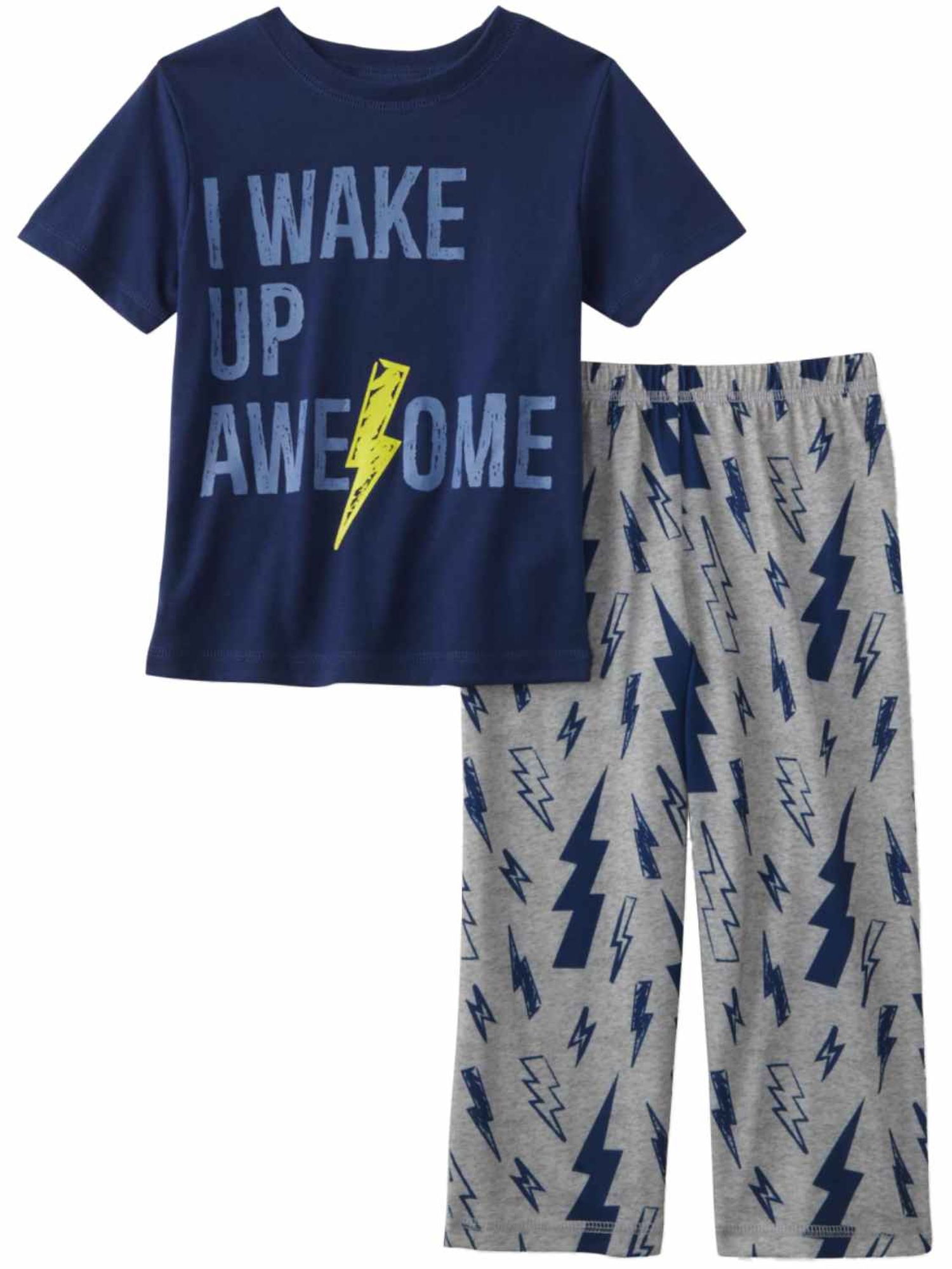 Joe Boxer Infant & Toddler Boys Gray I Wake Up Awesome Pajama Sleep Set ...