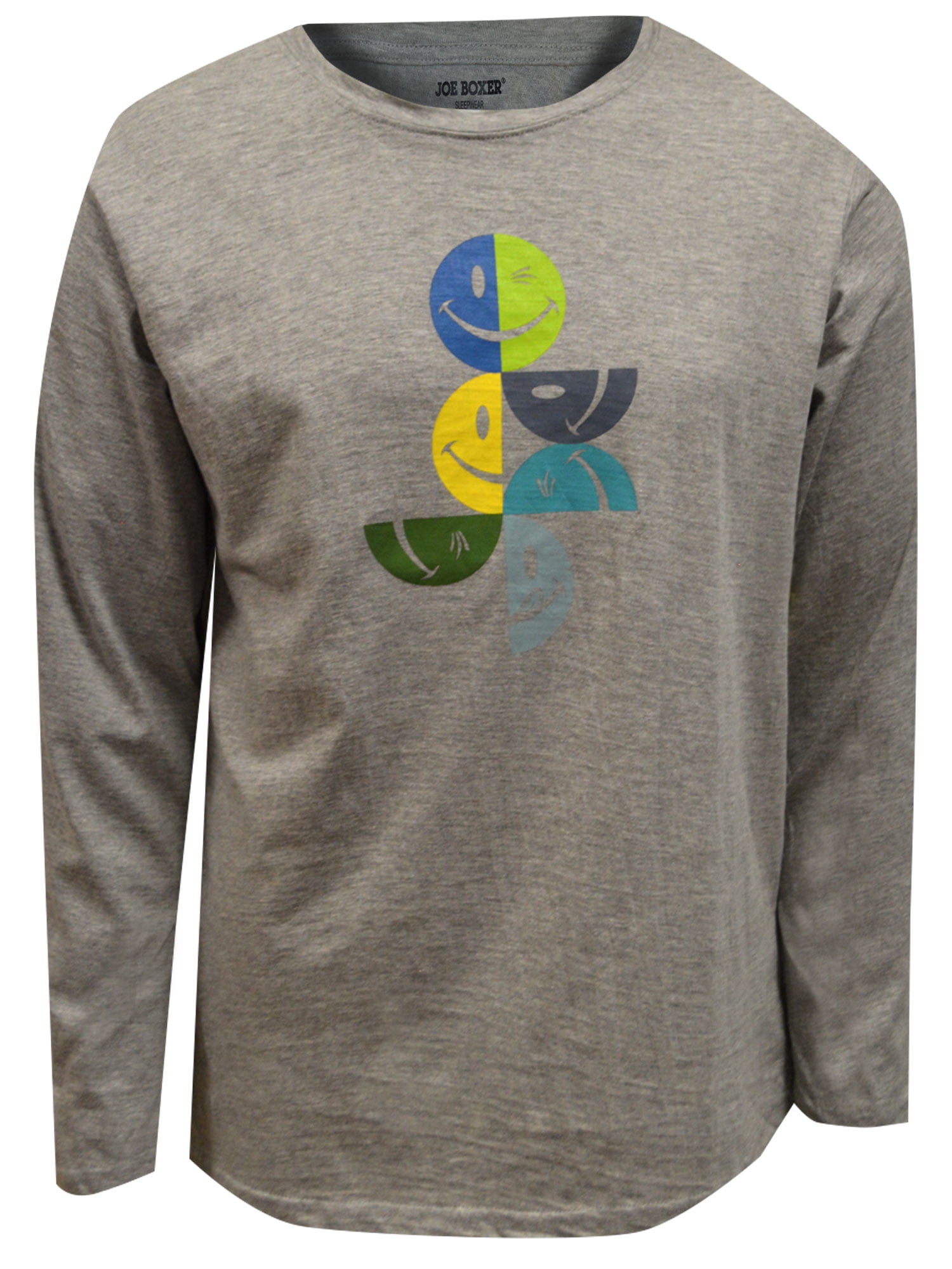 Joe Boxer Mens Joe Boxer Loungewear Geo Licky Gray Long Sleeve Tee ...