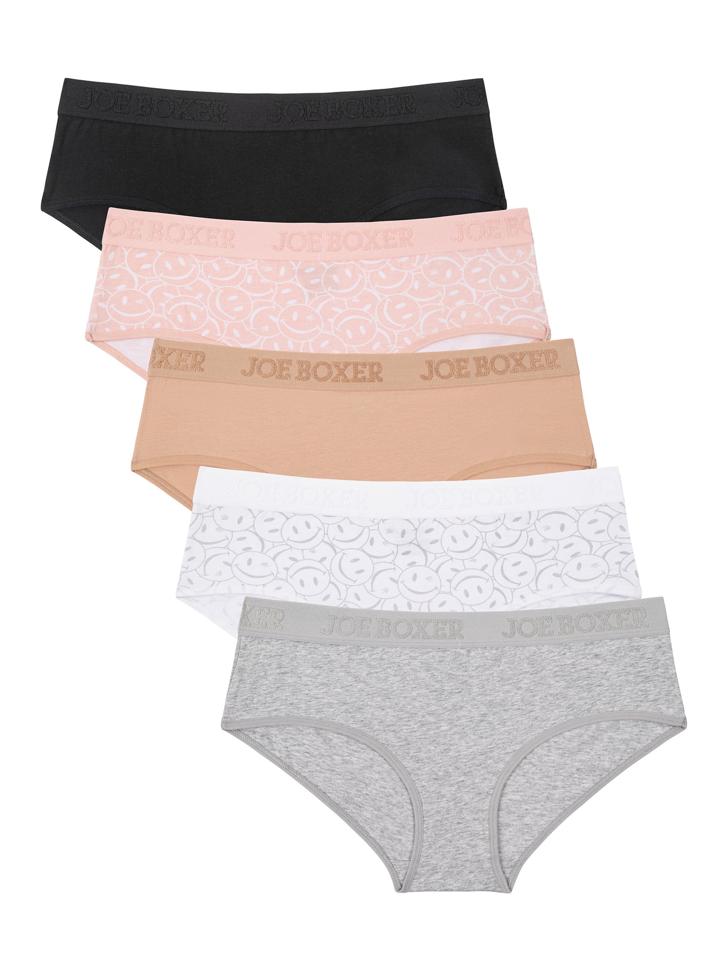 Joe Boxer Women's 5-pack Smiley Print Hipster - Walmart.com