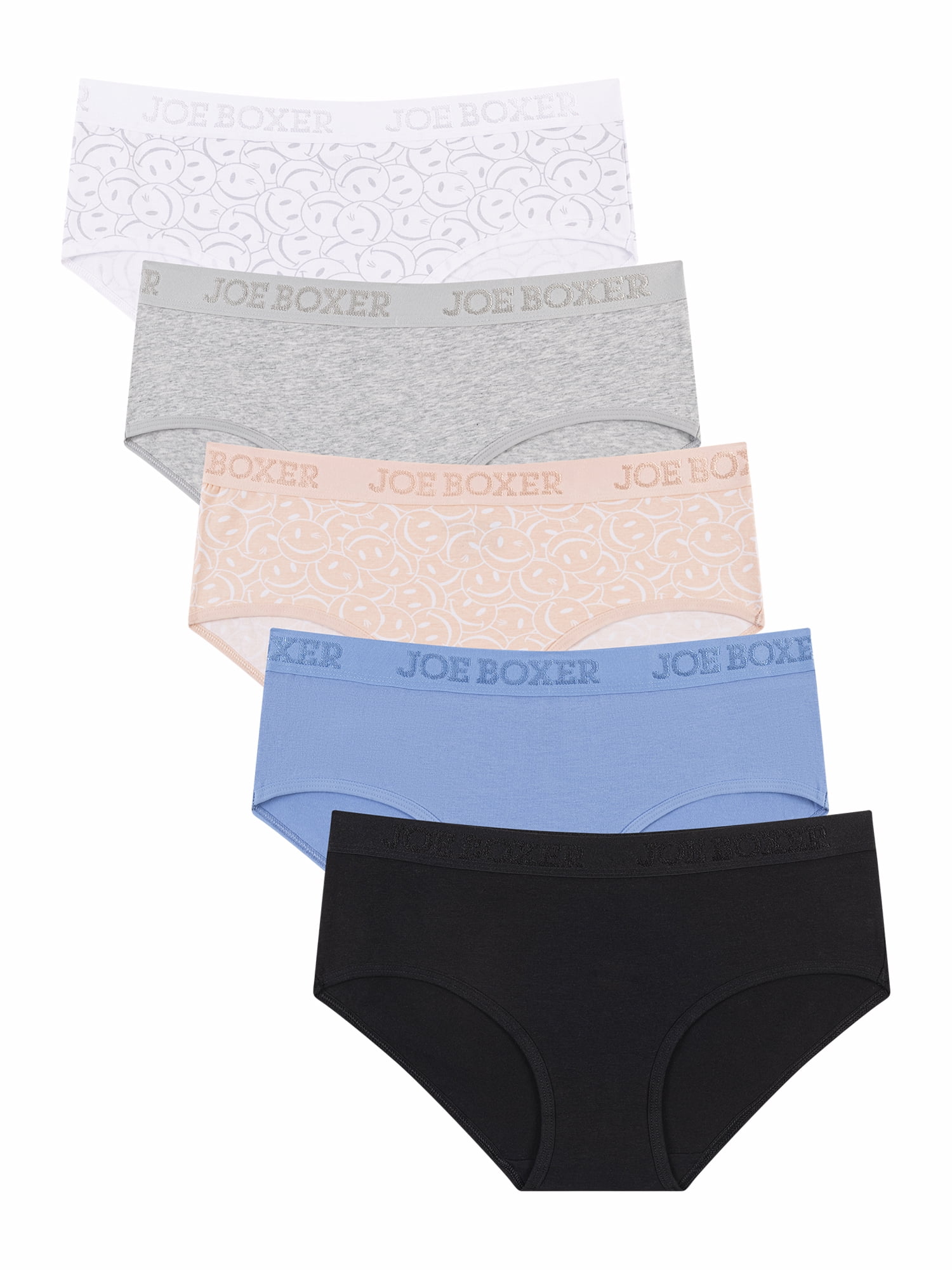 Joe Boxer Women's Cotton Spandex Hipster Panty Underwear with Iconic ...