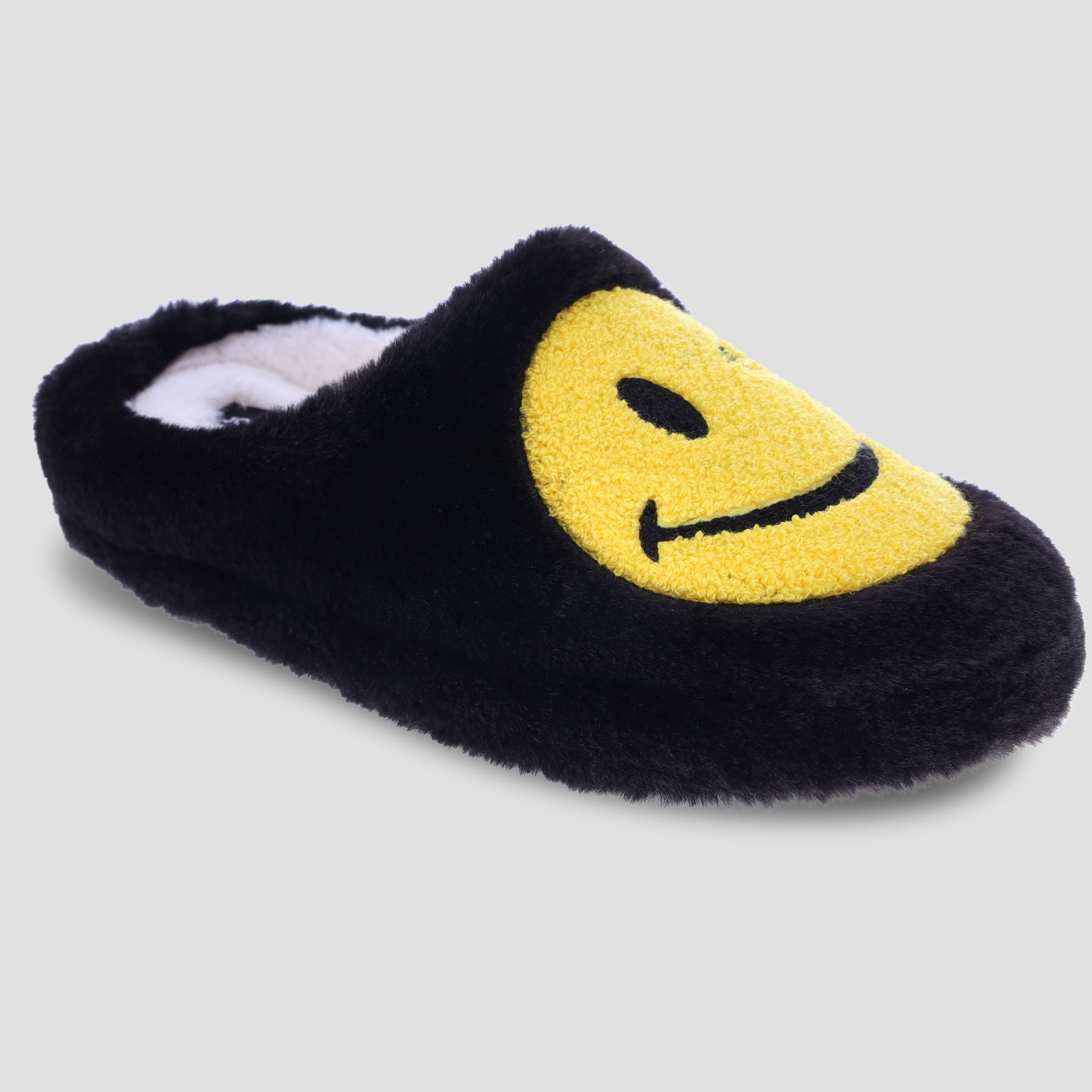 Joe Boxer Women's Plush Slipper, Mr. Winky Novelty Clog Slipper, Black ...