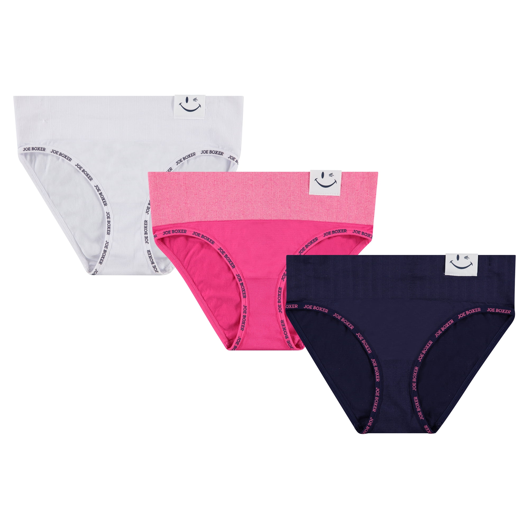 Joe Boxer Women's Soft Seamless Microfiber Bikini Underwear 3-Pack ...