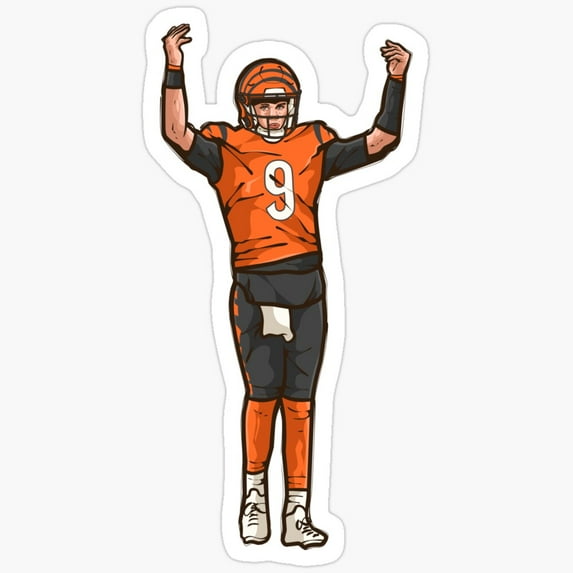 Joe Burrow Celebration Sticker Phone Decal Water Bottle Stickers Car ...