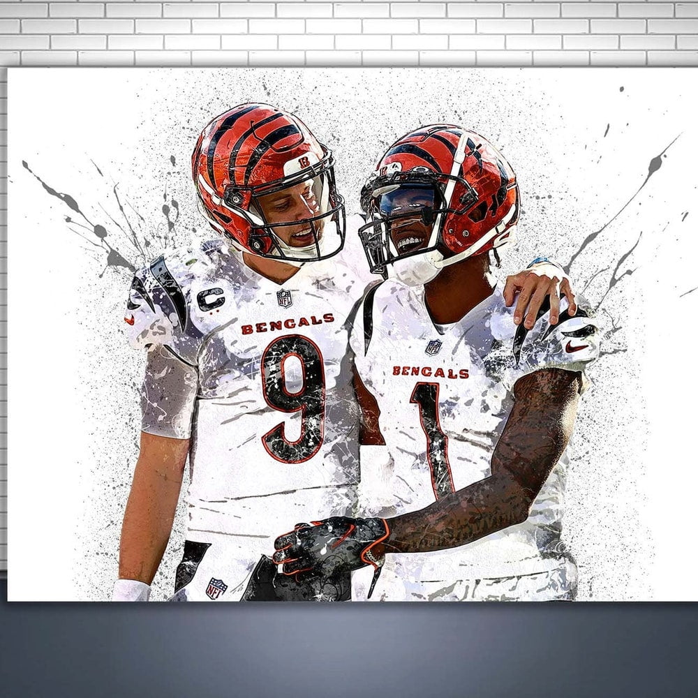 Joe Burrow, Ja'Marr Chase Poster, Cincinnati football team, sport ...